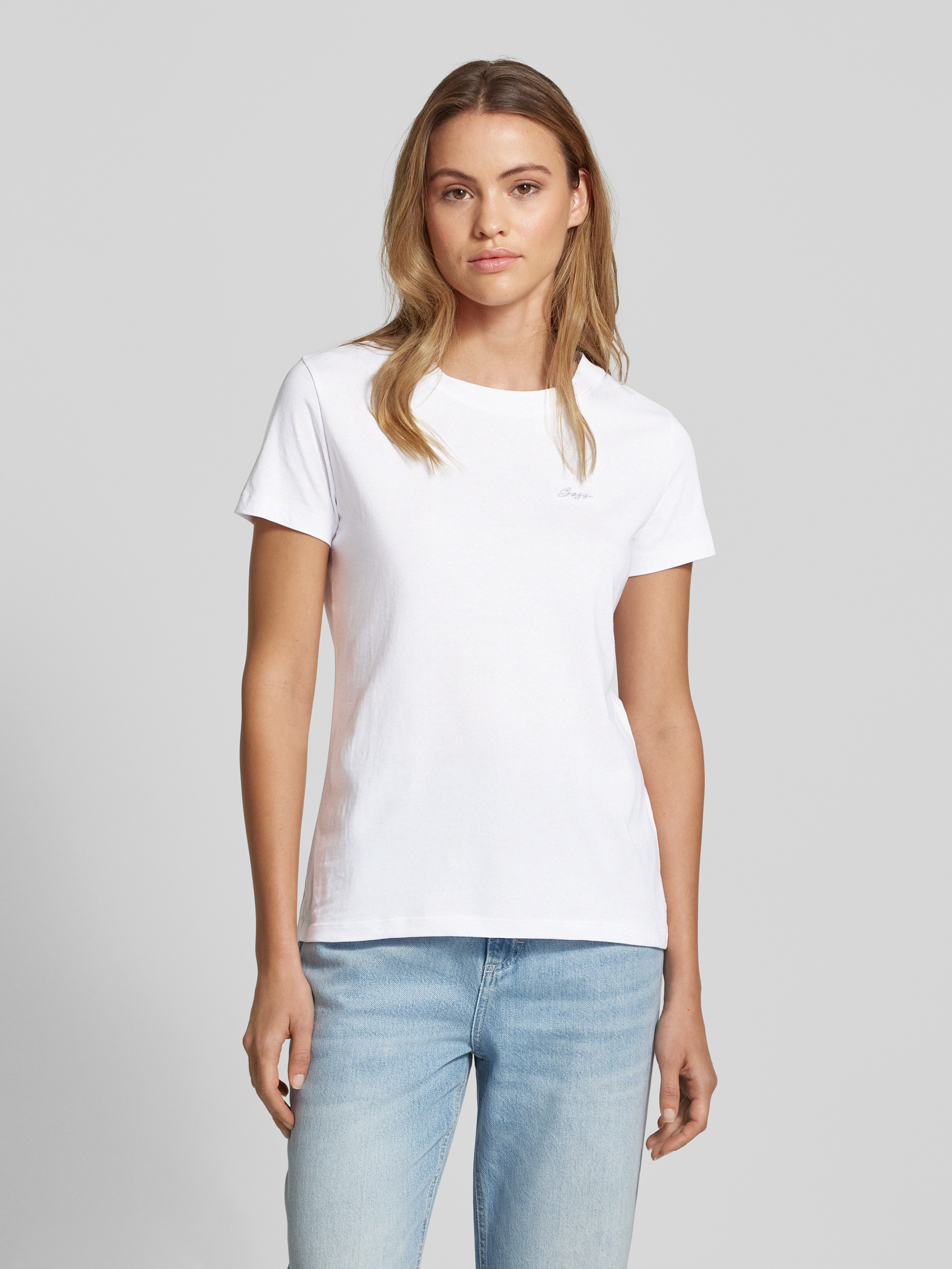 BOSS Orange T-Shirt mit Label-Stitching Modell 'Esogo' (weiss) online ...