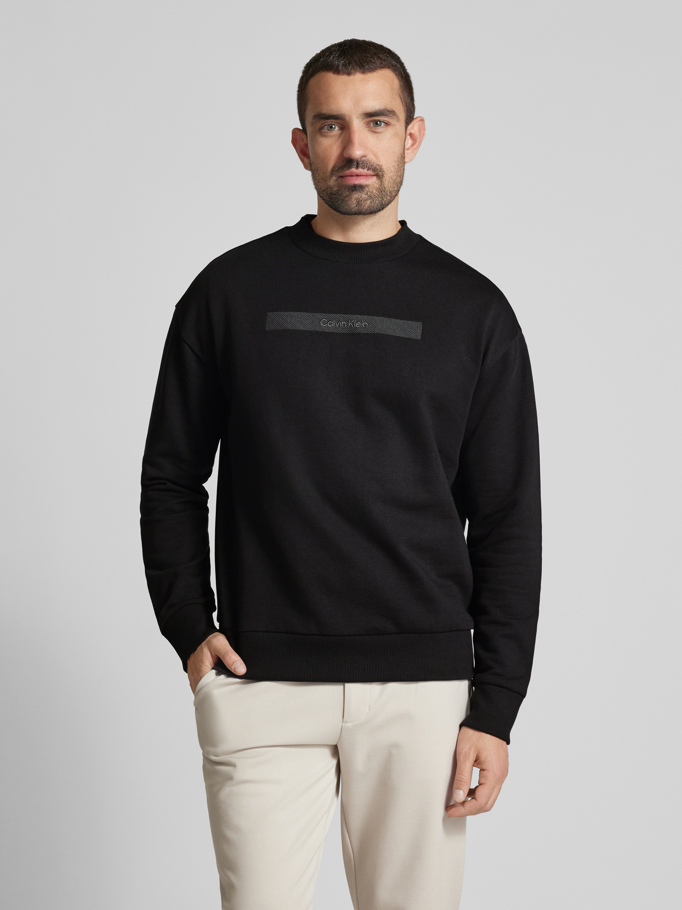 Kup online CK Calvin Klein Bluza z nadrukiem z logo (czarny)