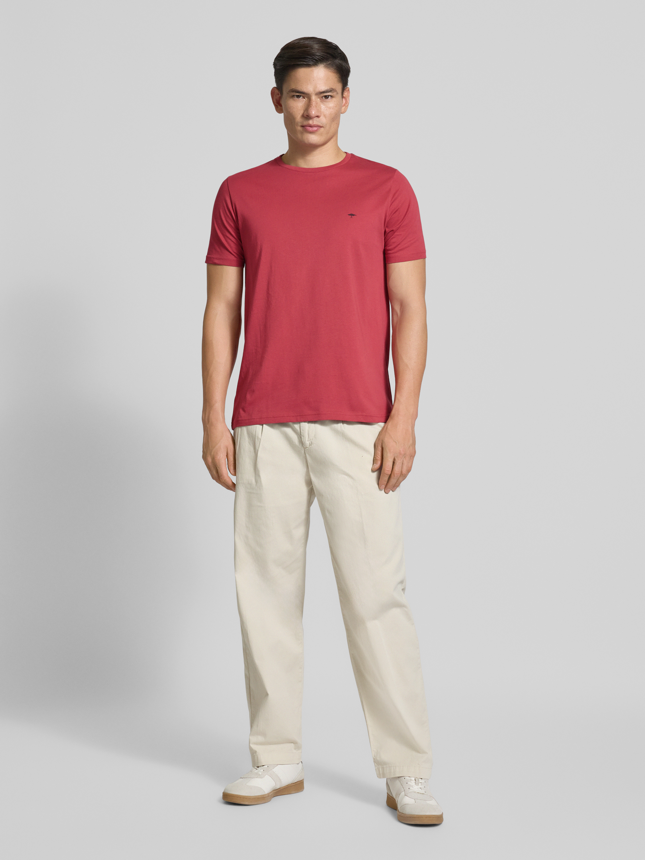 Fynch-Hatton T-Shirt mit Label-Stitching (koralle) online kaufen