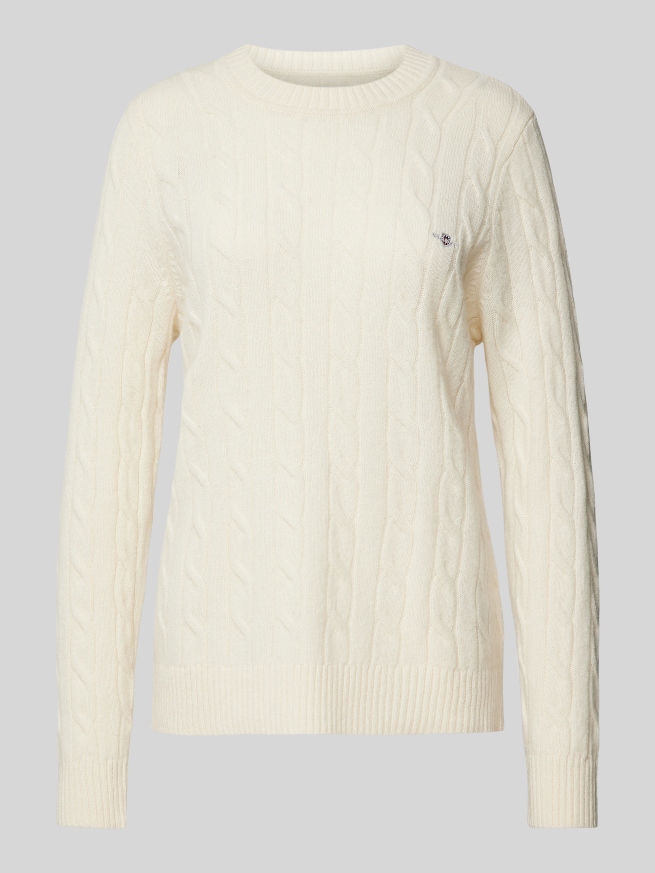 Gant Strickpullover mit Zopfmuster (offwhite) online kaufen