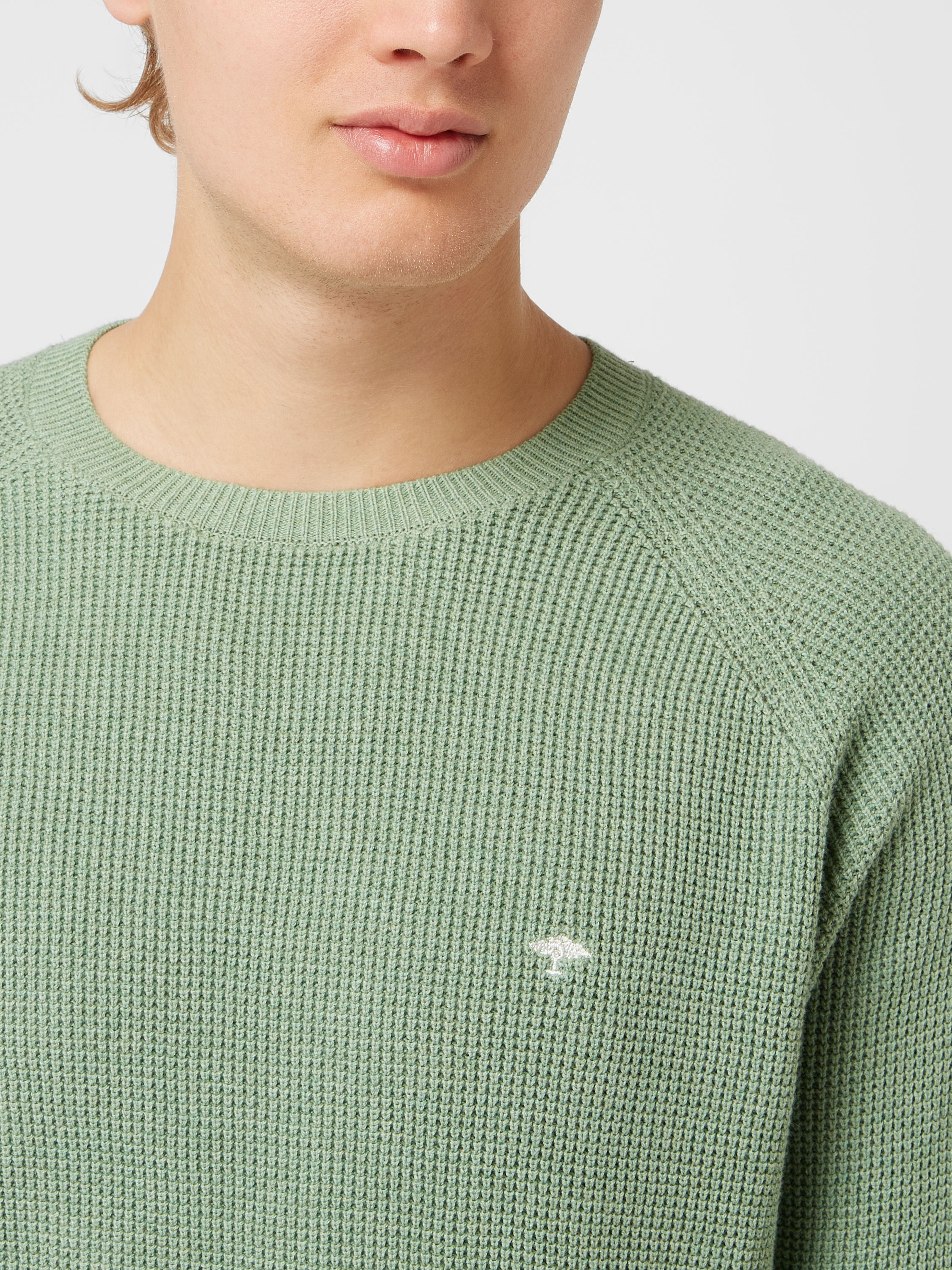 Fynch-Hatton Pullover met wafelstructuur in lichtgroen online kopen | P&C