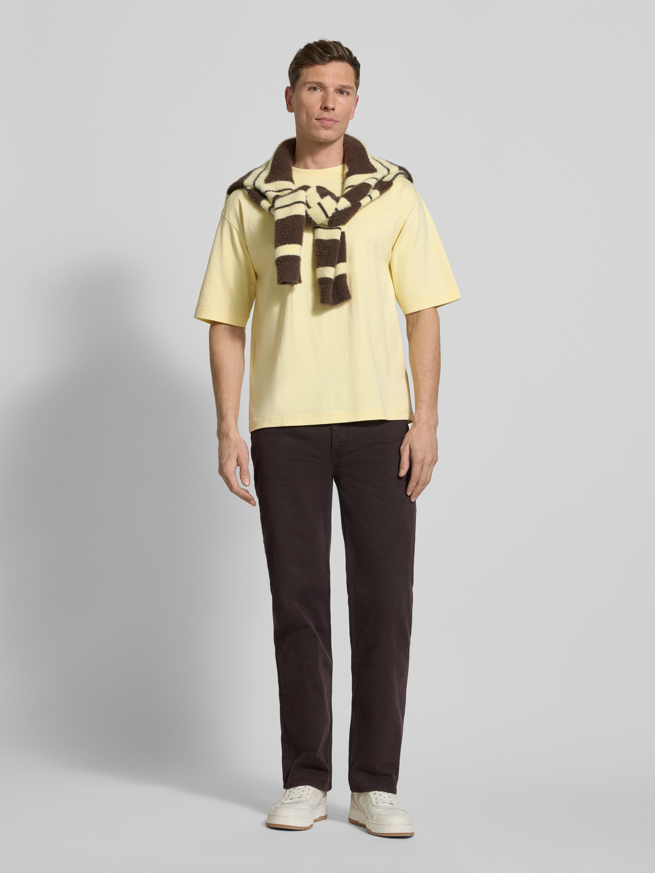 JAKE*S STUDIO MEN Relaxed Fit T-Shirt aus reiner Baumwolle (pastellgelb ...