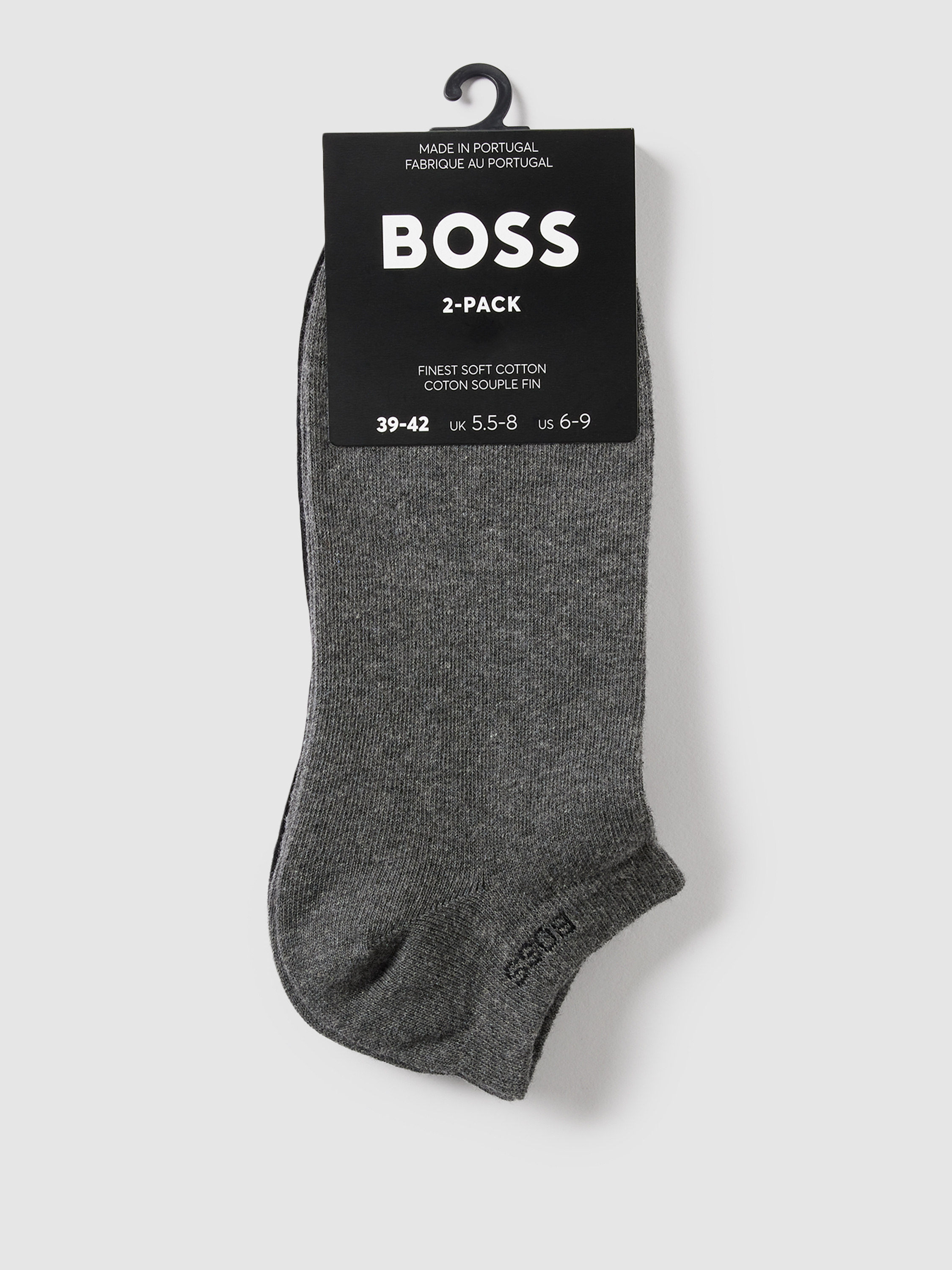 BOSS Sneakersocken mit Label-Print im 2er-Pack (anthrazit) online kaufen