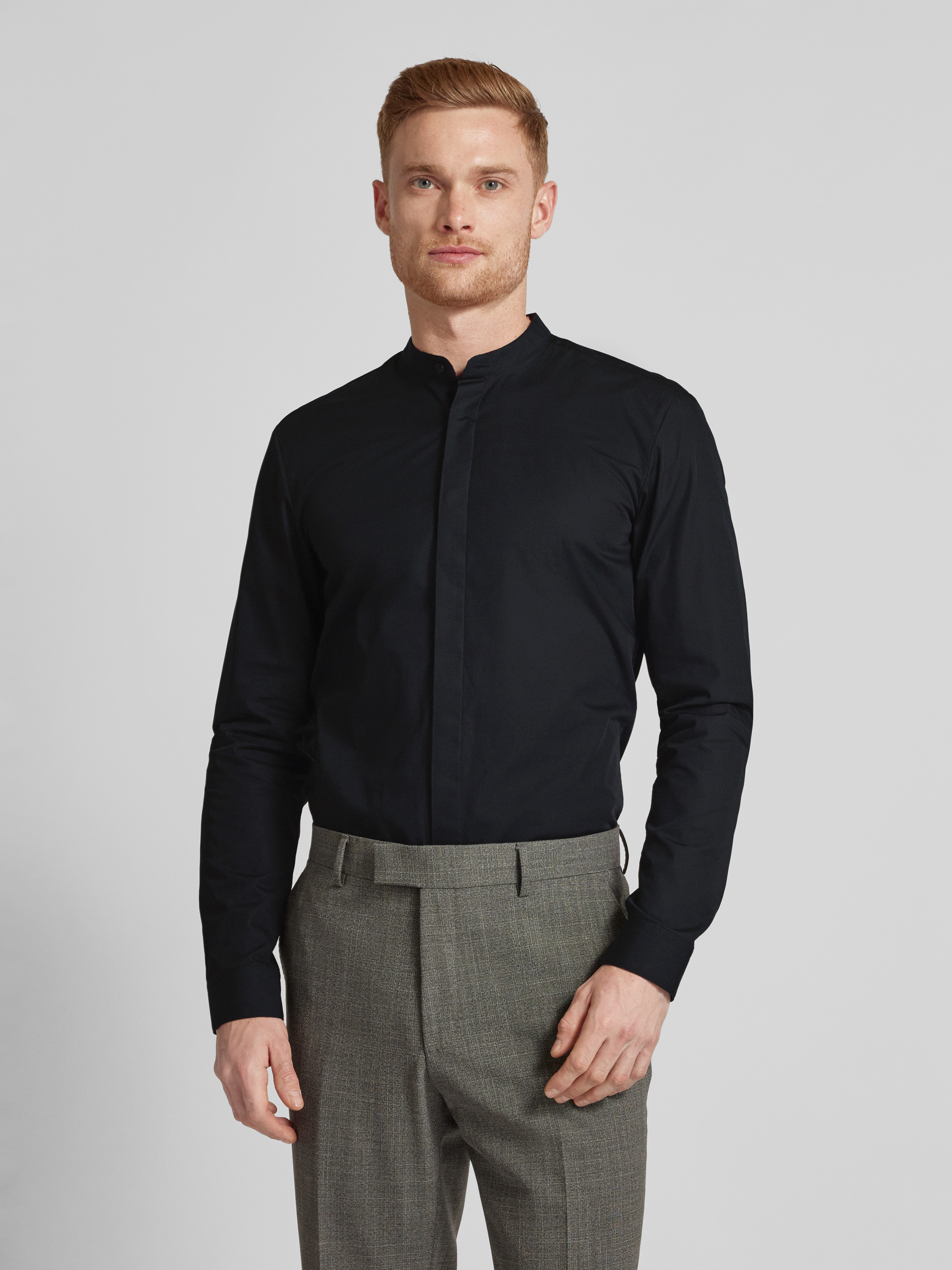 HUGO Regular Fit Business-Hemd mit Maokragen Modell 'Kaleb' (black ...