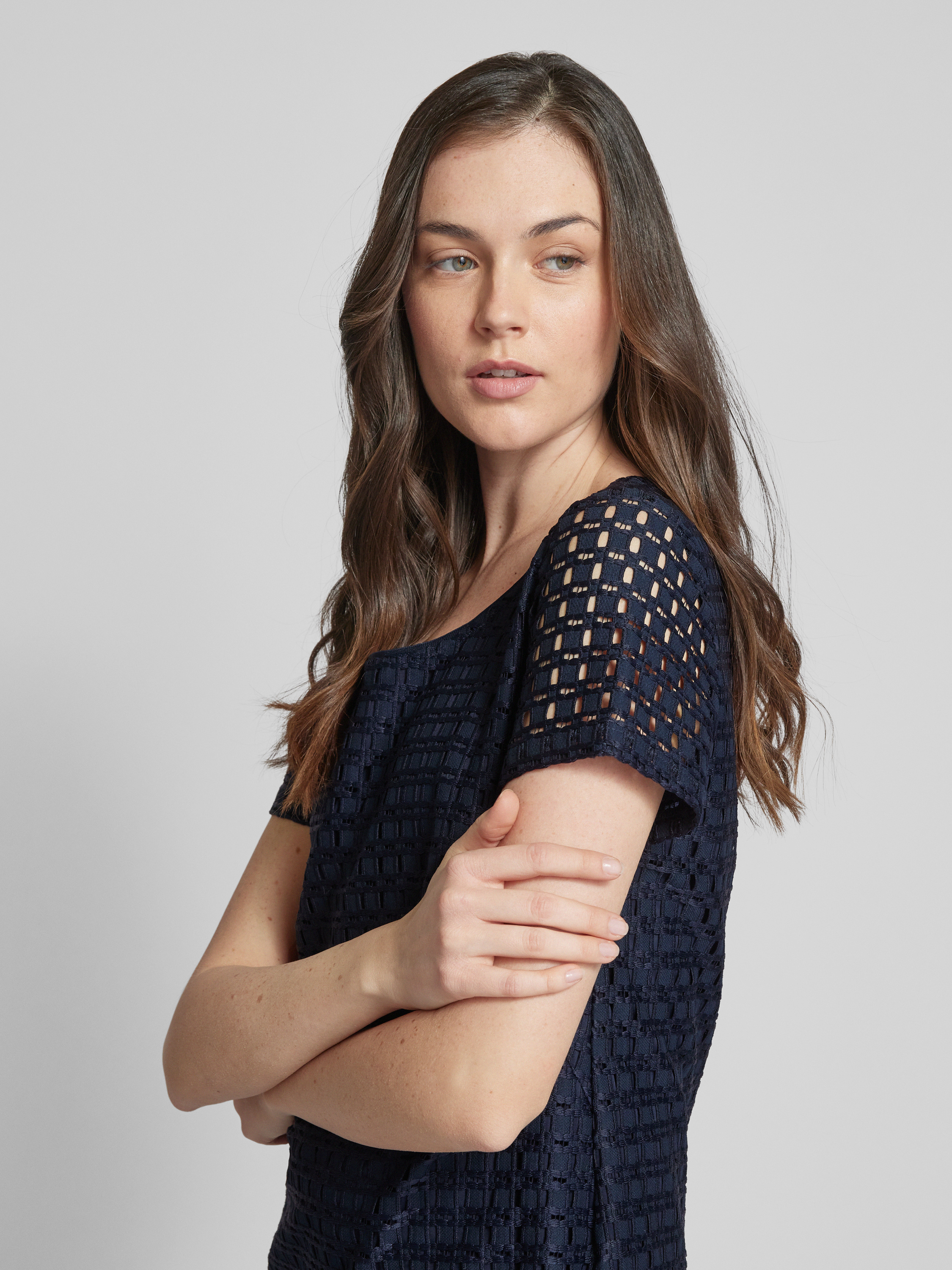 Betty Barclay Knielanges Kleid mit Rundhalsausschnitt (marine) online ...