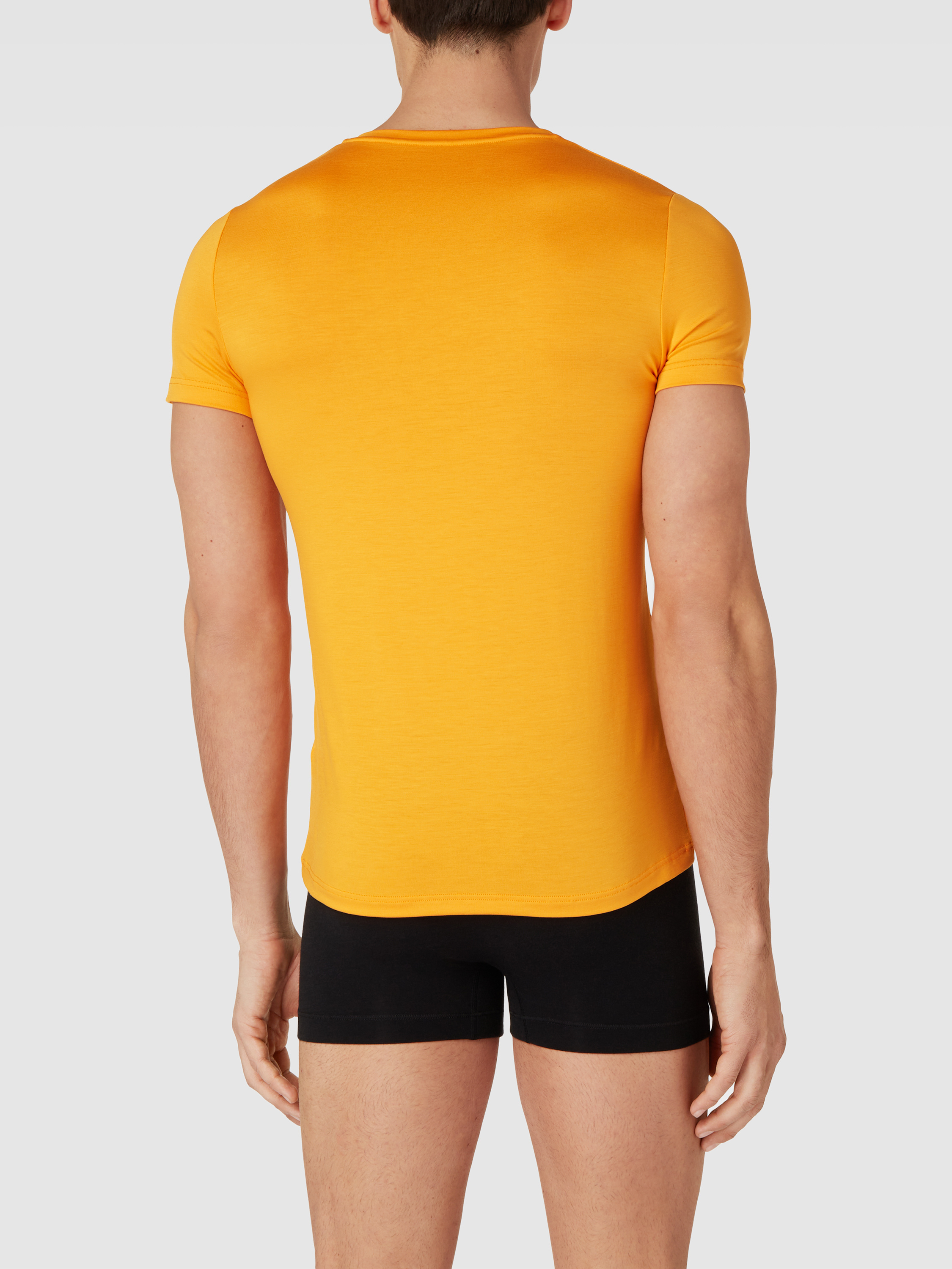 HOM T-Shirt in unifarbenem Design Modell 'Tencel' (water) online kaufen