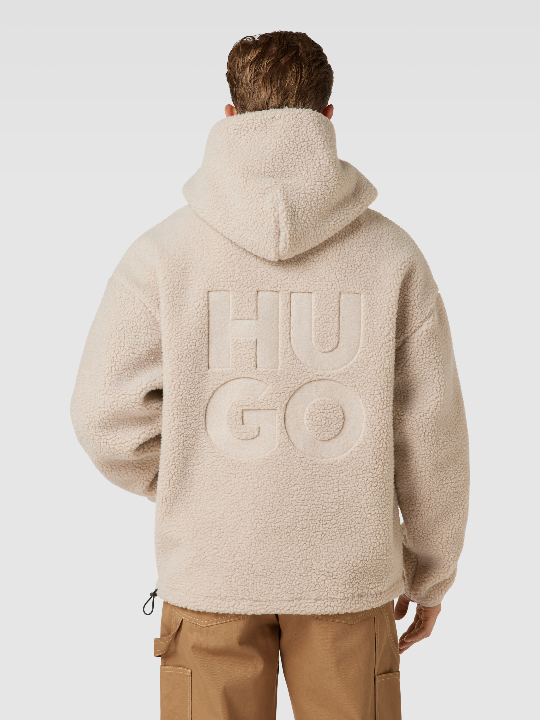 HUGO Hoodie mit Label-Prägung Modell 'Datato' (beige) online kaufen