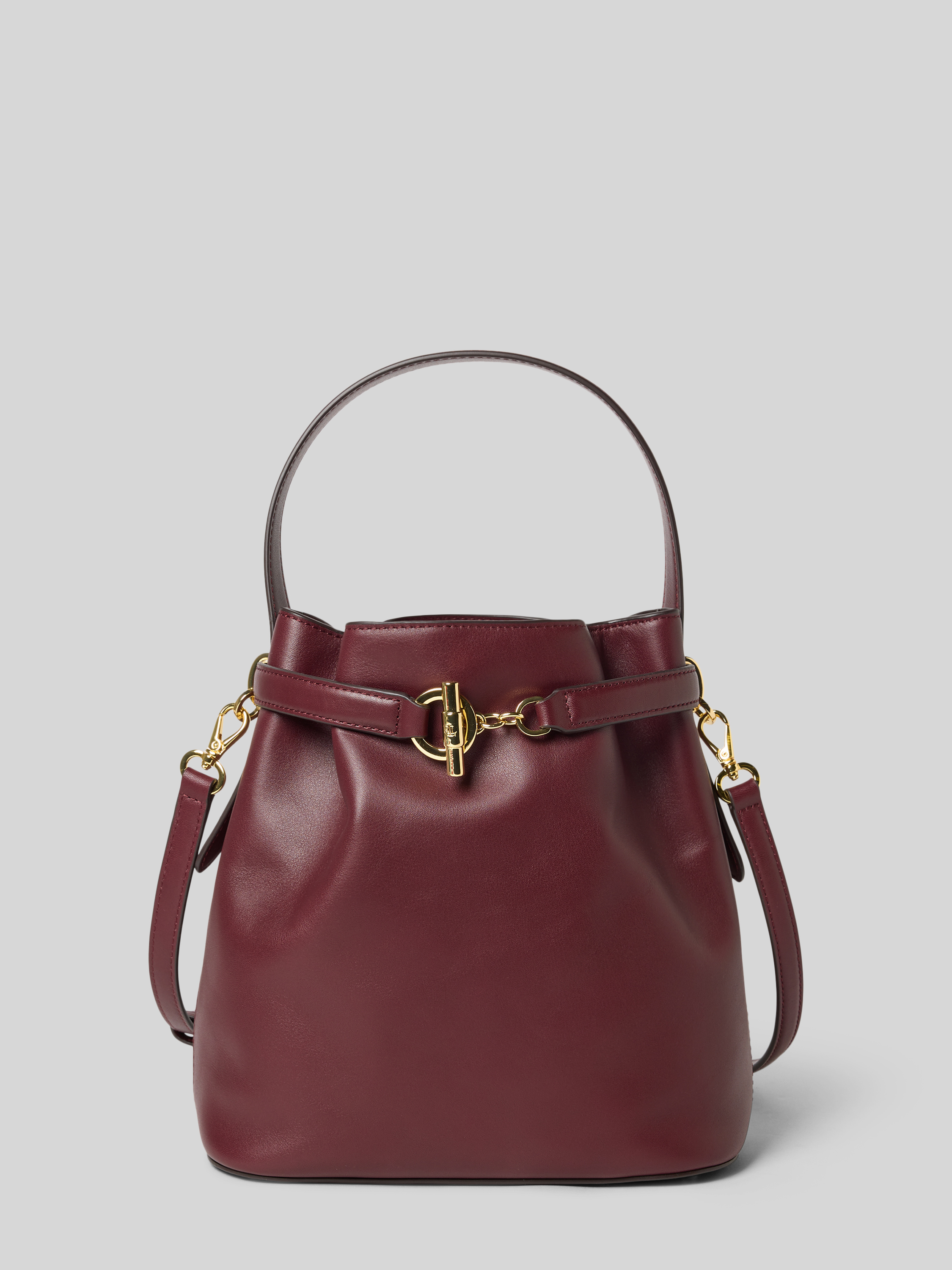 Lauren Ralph Lauren Bucket Bag aus echtem Rindsleder (bordeaux) online ...