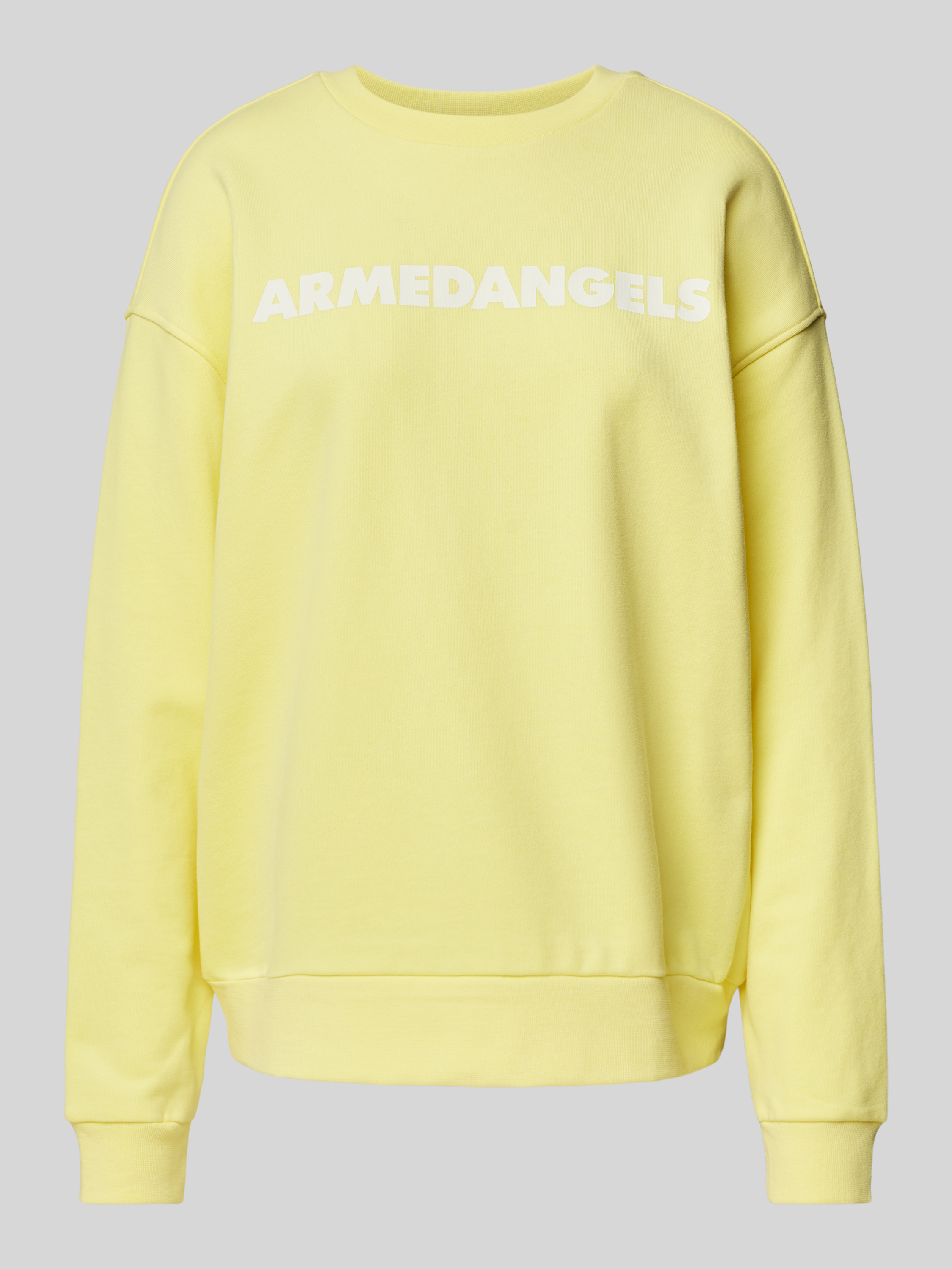 Armedangels Sweatshirt mit Label-Print Modell 'AARIN' (gelb) online kaufen