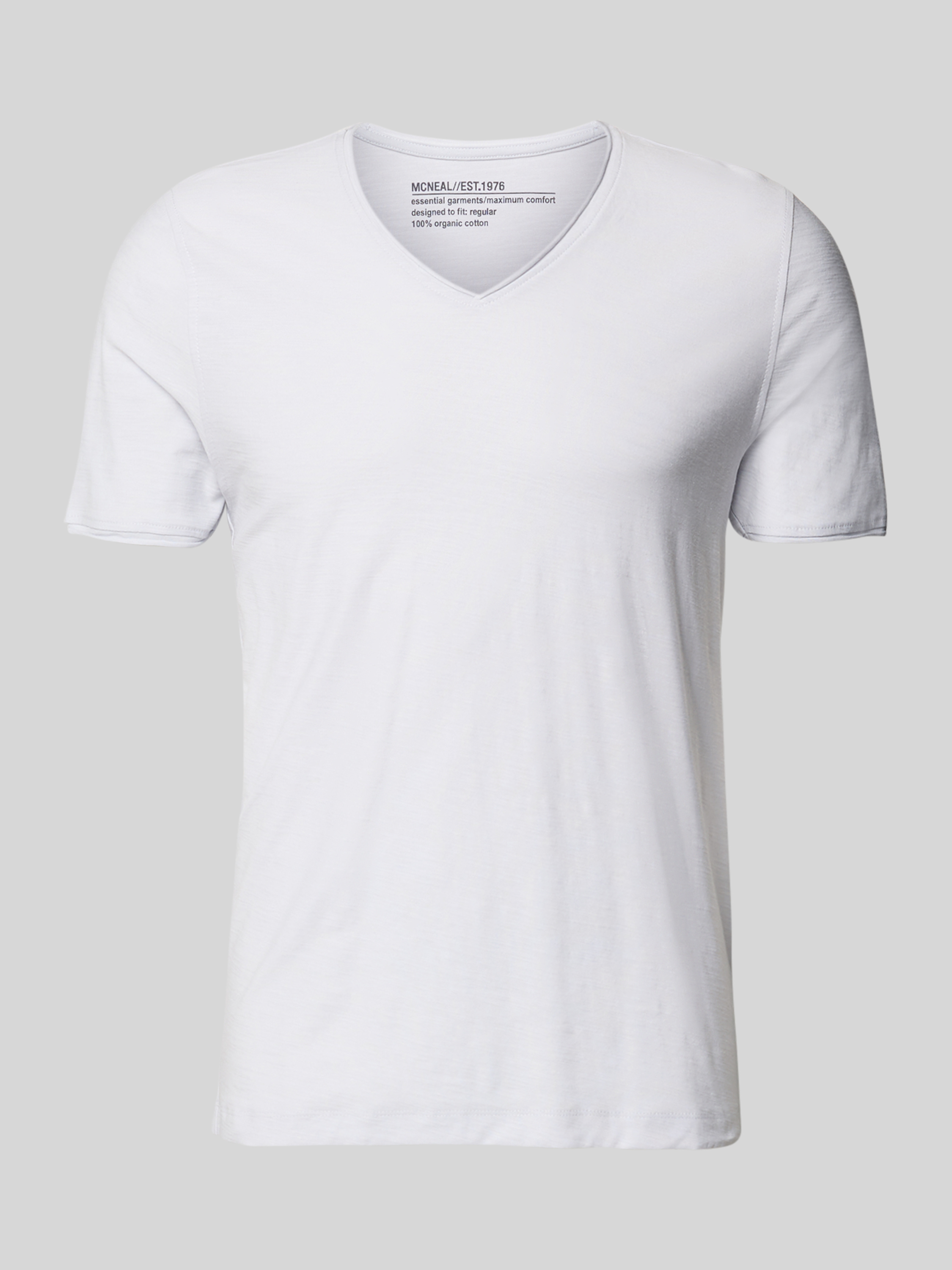 Kup online MCNEAL T-shirt z prążkowanym okrągłym dekoltem (jasnoniebieski)