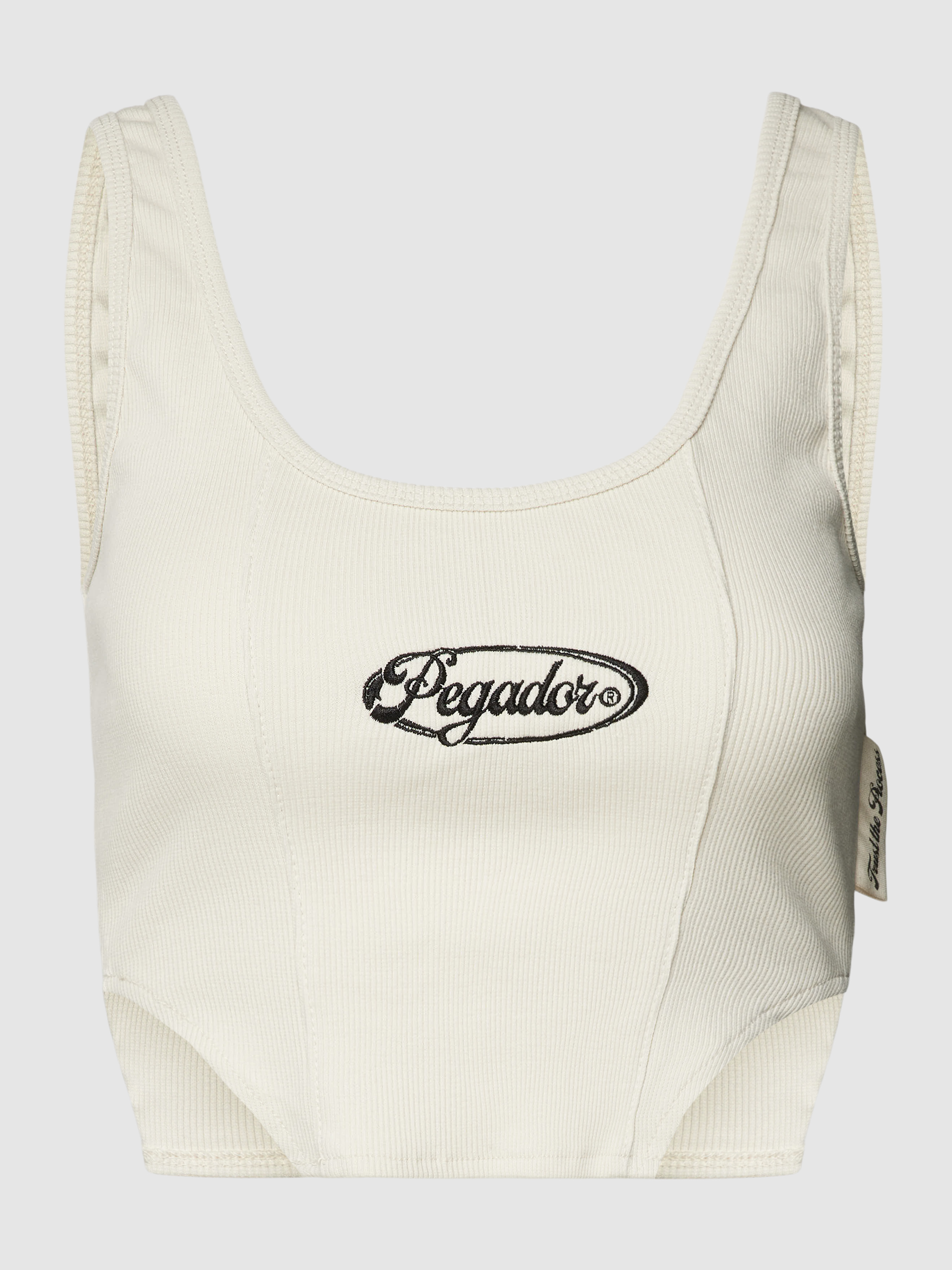 Pegador Korte top met fijnrib, model 'Buena' in ecru online kopen | P&C