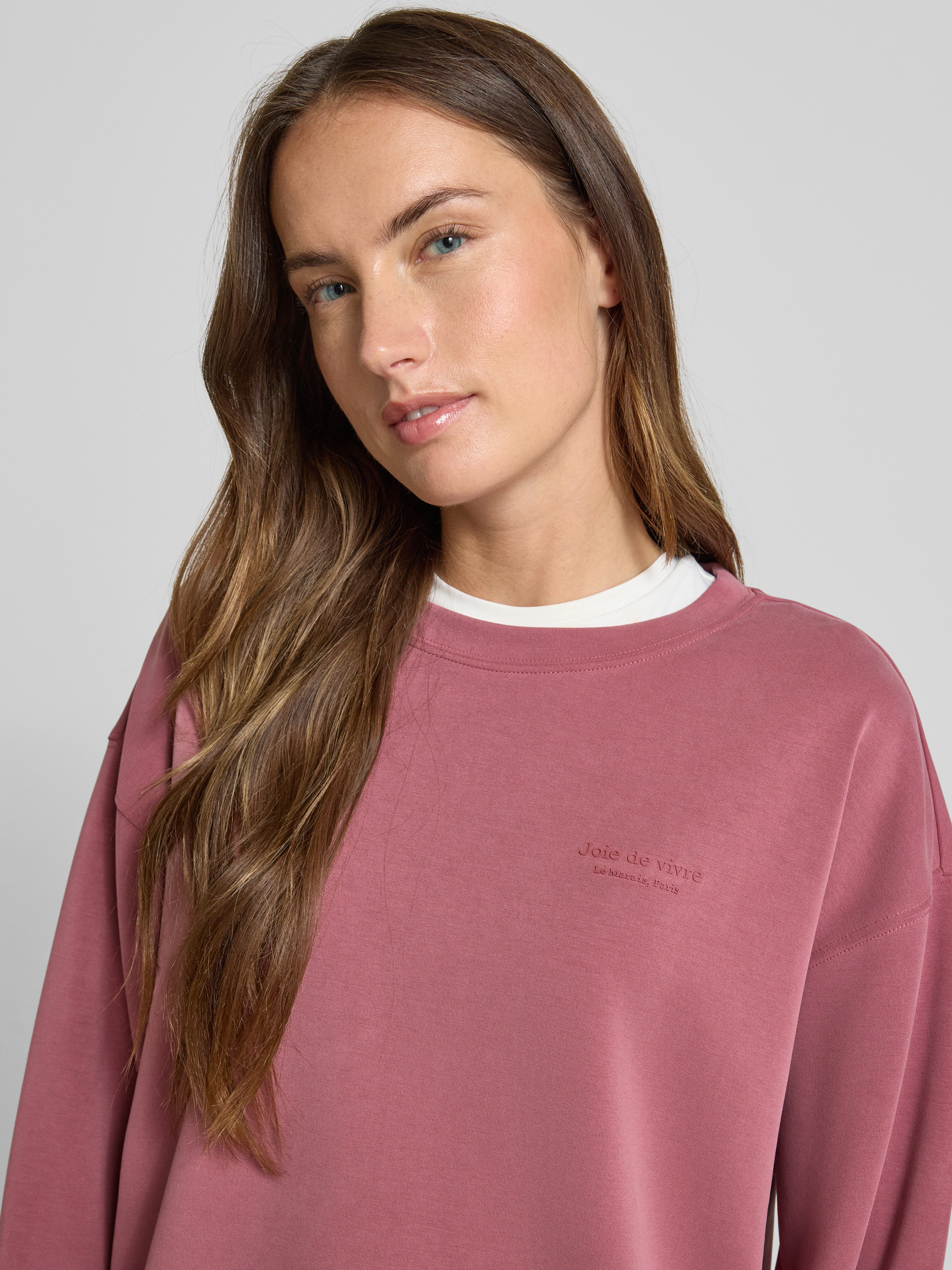 Kup online Jake*s Collection Bluza z obniżonymi ramionami (brudnoróżowy)