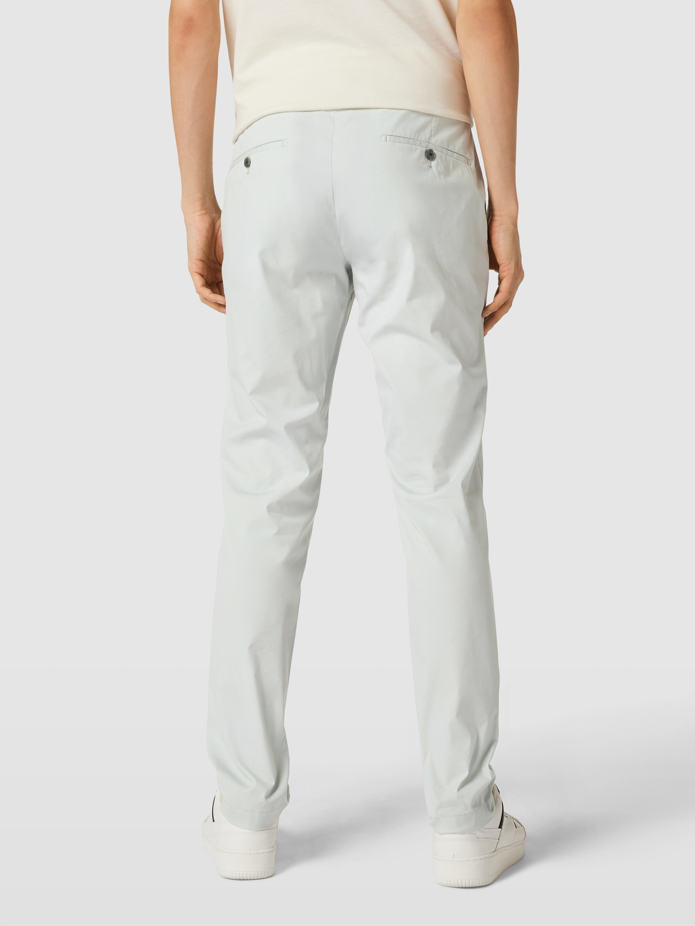 Hiltl Chino mit Knopf- und Reißverschluss Modell 'Tarent' (hellgrau ...