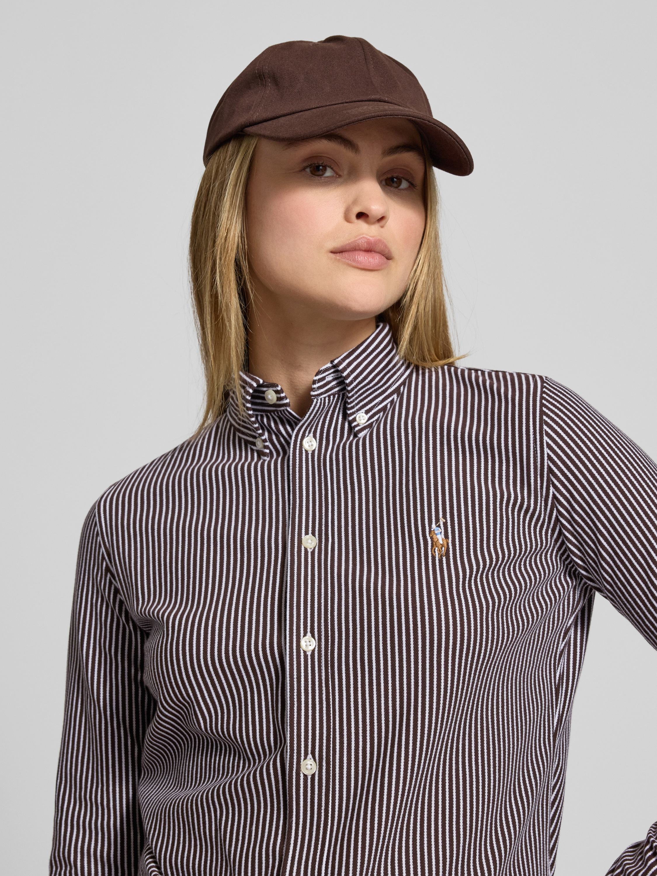 Polo Ralph Lauren Hemdbluse mit Knopfleiste (mittelbraun) online kaufen