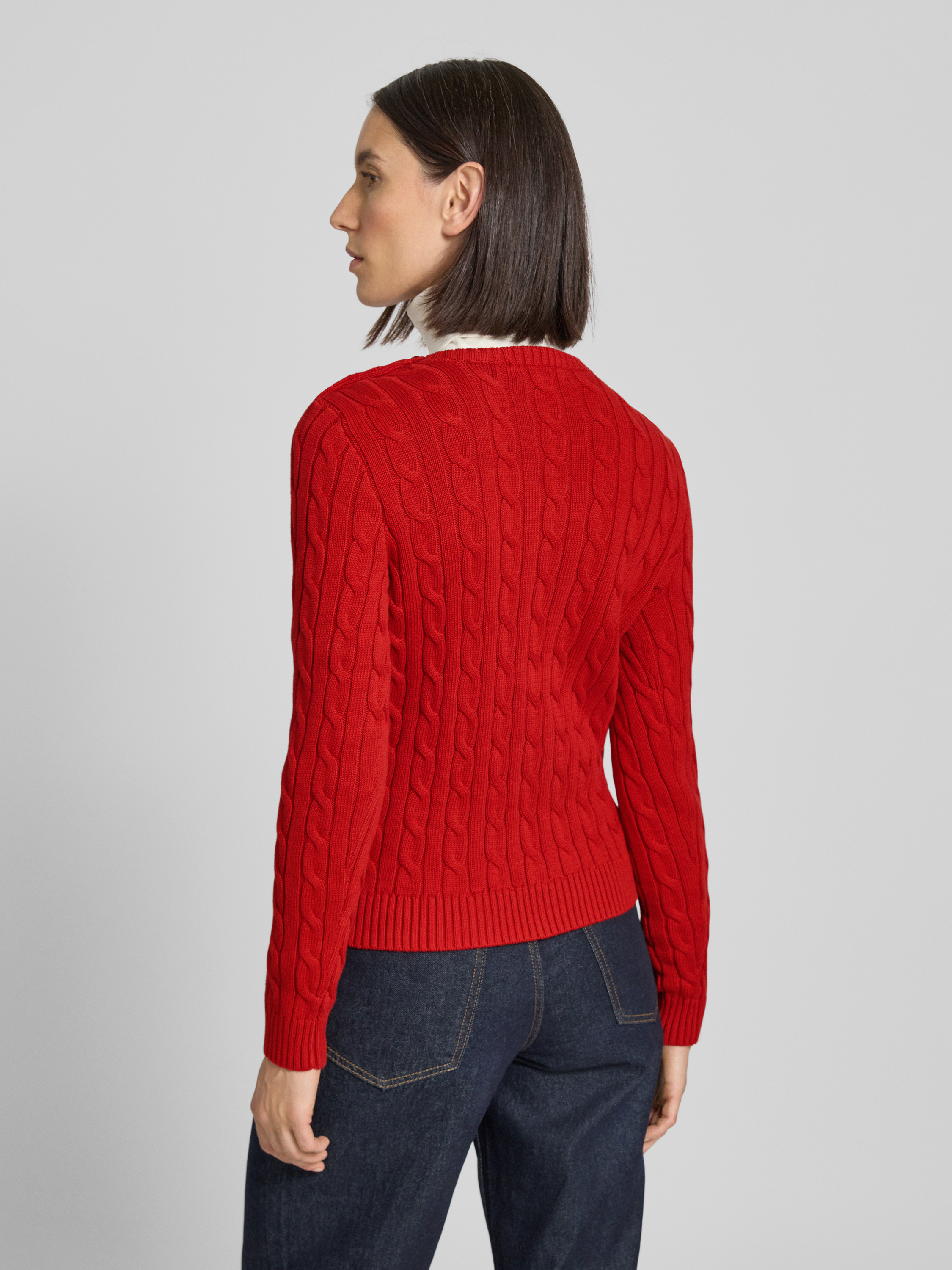 Lauren Ralph Lauren Strickpullover mit Zopfmuster Modell 'MONTIVA' (rot ...