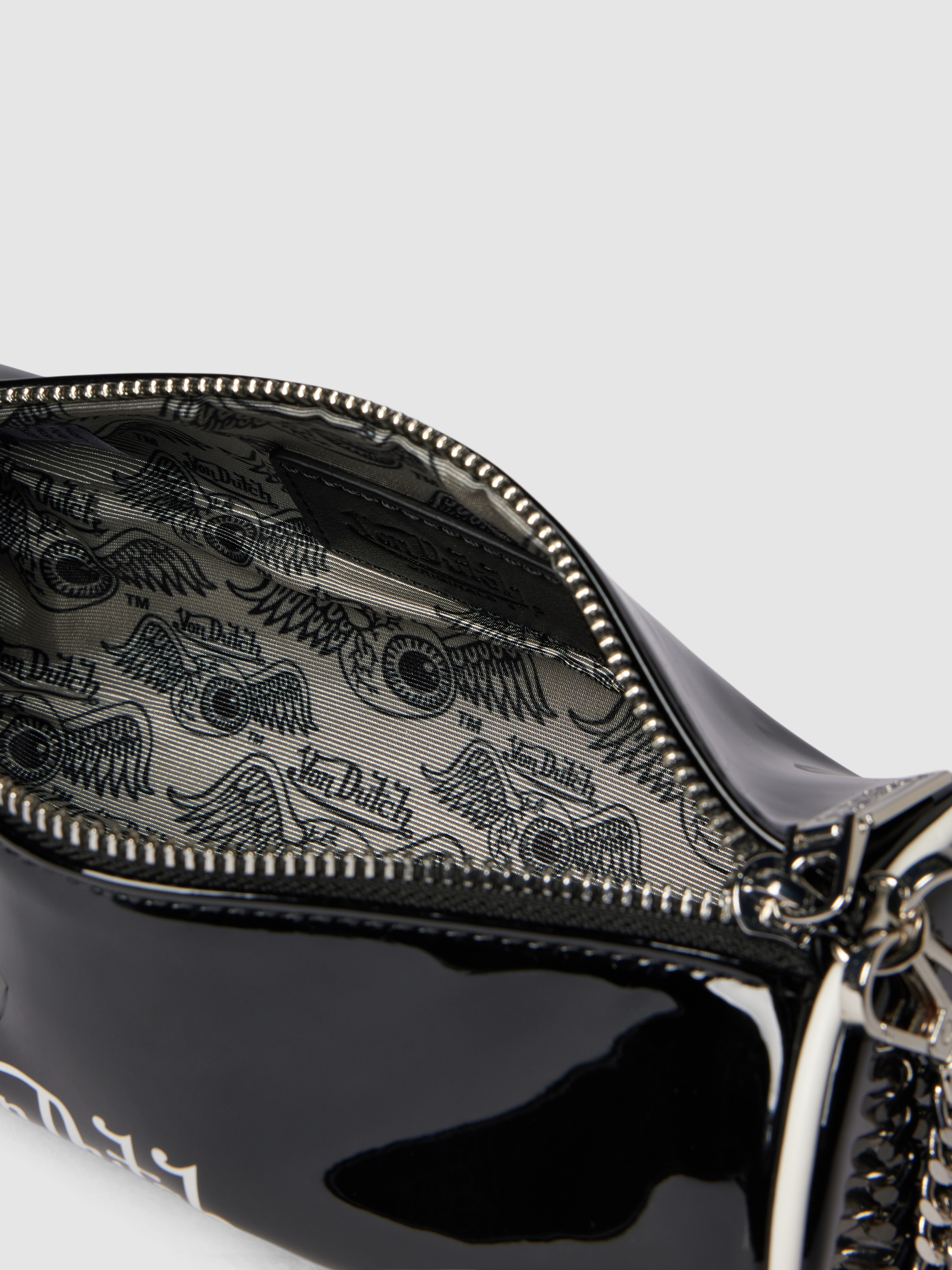 Von Dutch Handtas met labelprint, model 'LESLY' in zwart online kopen | P&C