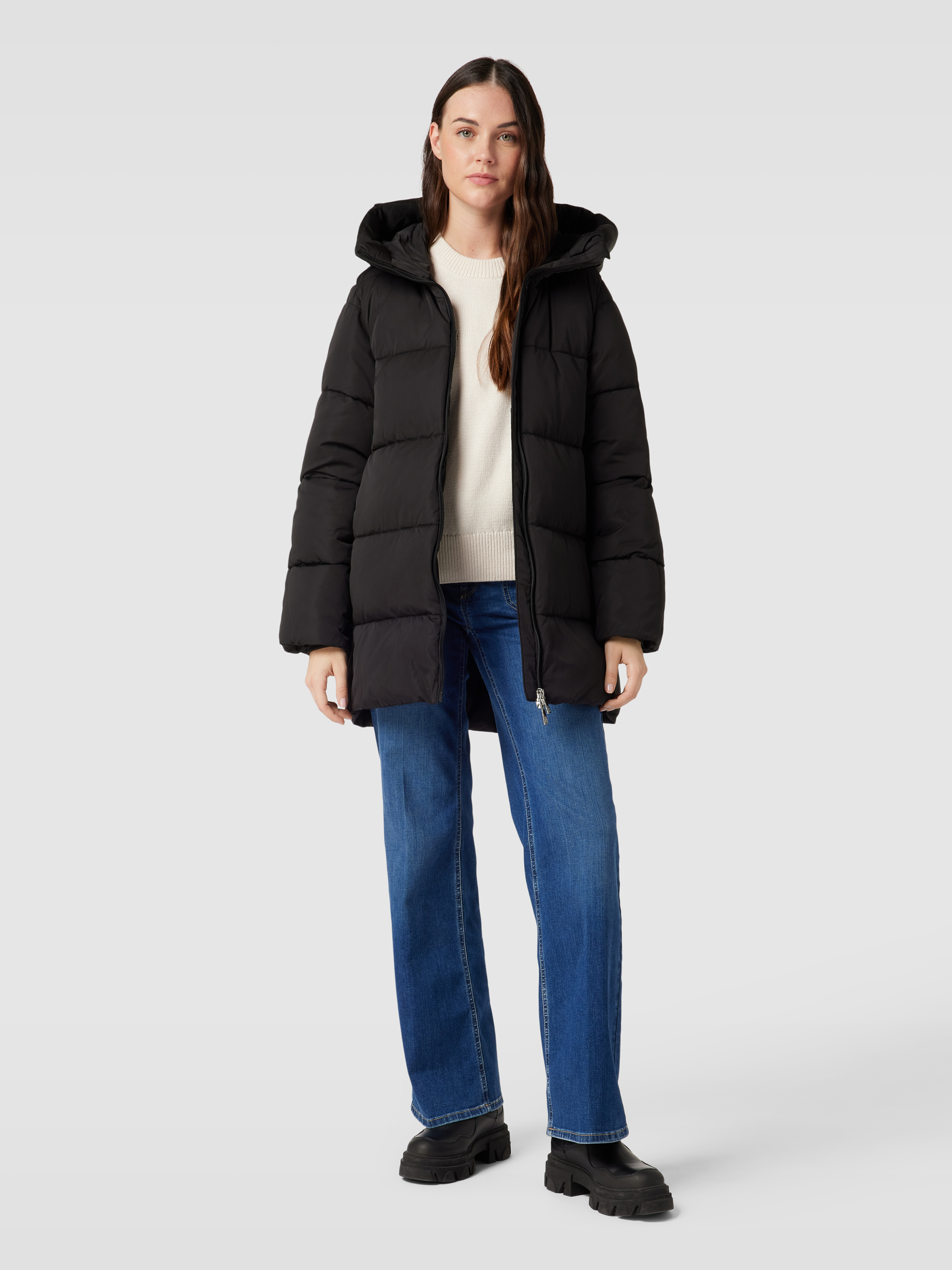 Mango Anorak mit Kapuze Modell 'TOKYO' (black) online kaufen