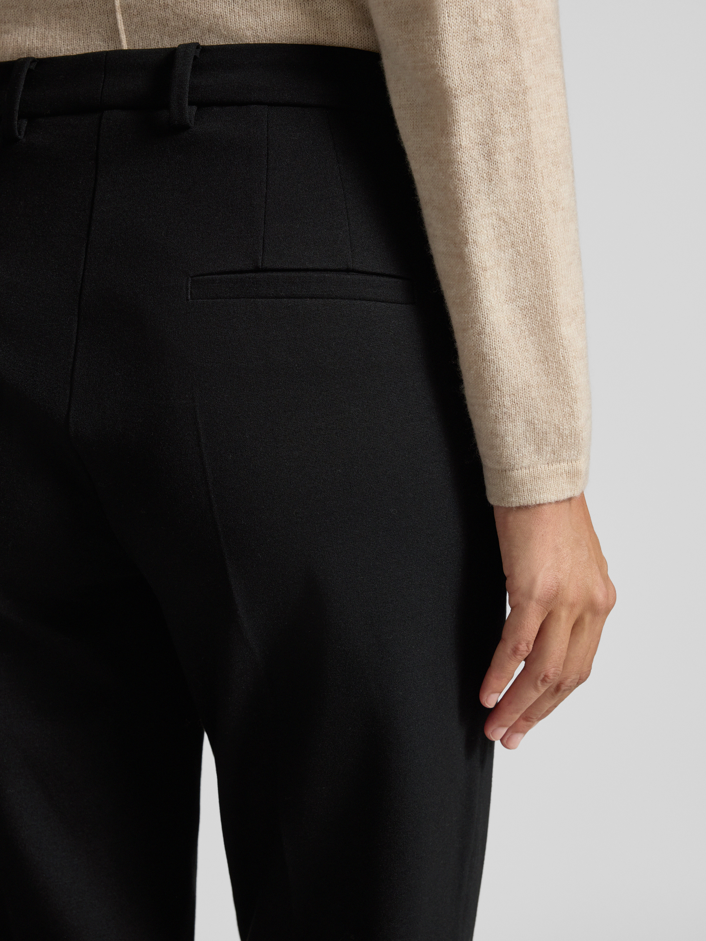 Cambio Broek van viscosemix met persplooien, model 'KRYSTAL' in zwart ...