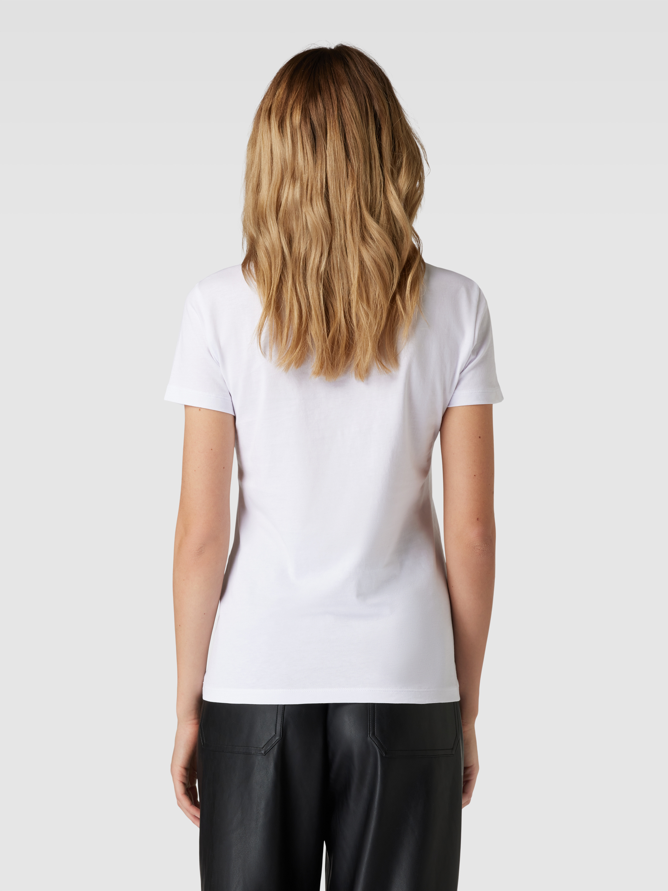 ARMANI EXCHANGE T-Shirt mit Label-Print und -Stitching (weiss) online ...