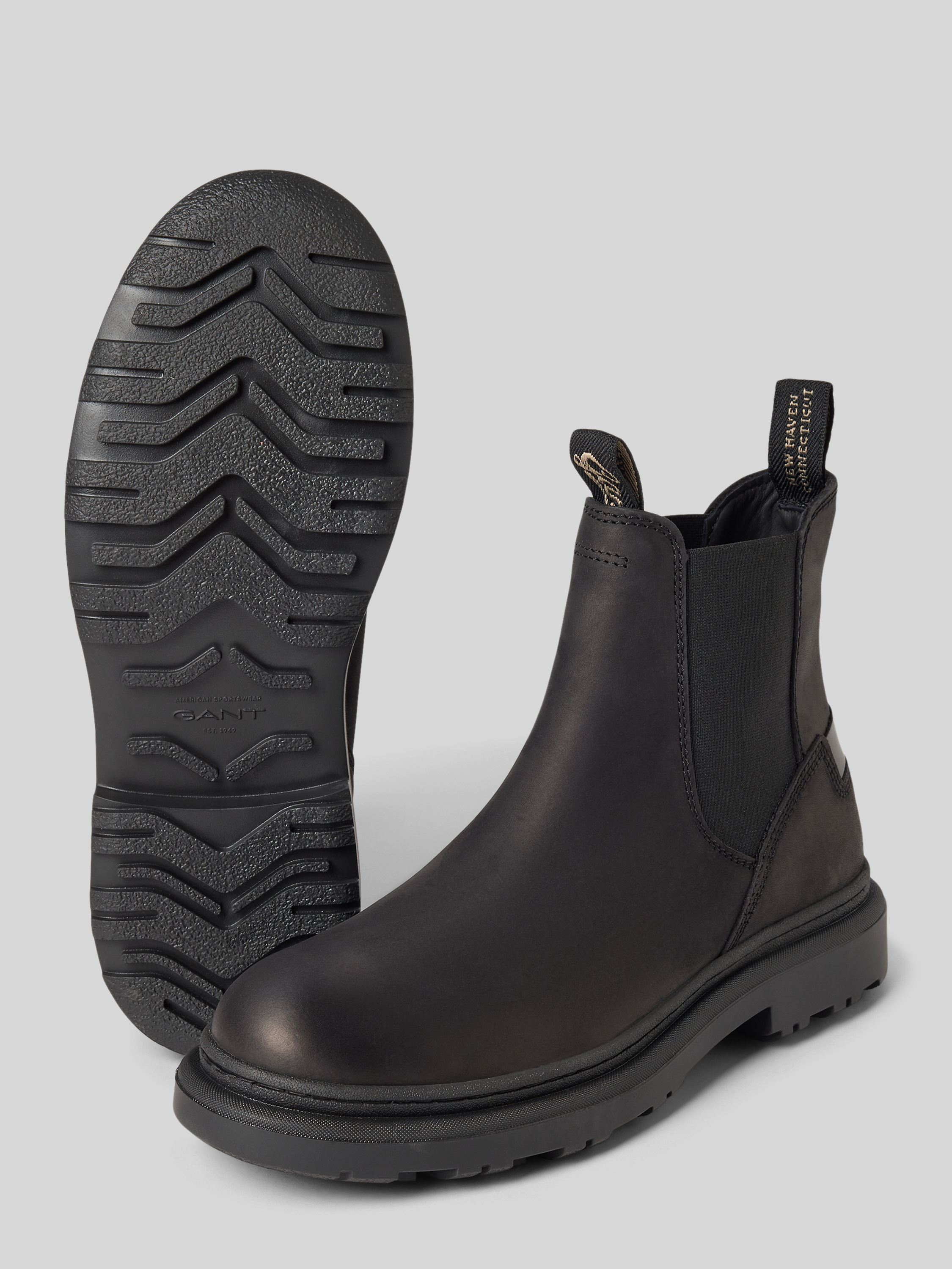 GANT Chelsea Boots aus Leder mit Label-Details Modell 'Timbly' (black ...