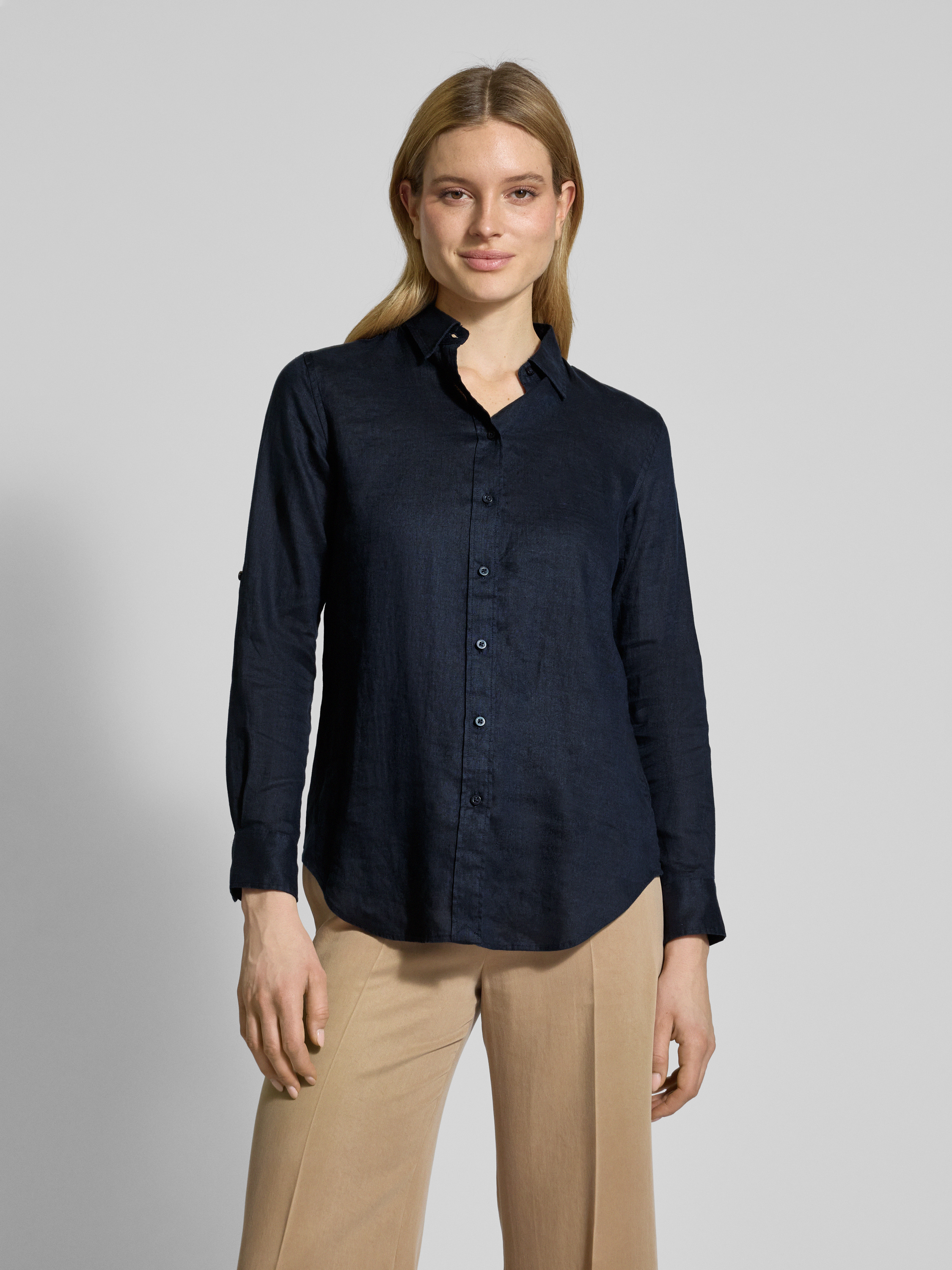 Lauren Ralph Lauren Regular Fit Leinenbluse mit Hemdblusenkragen Modell ...