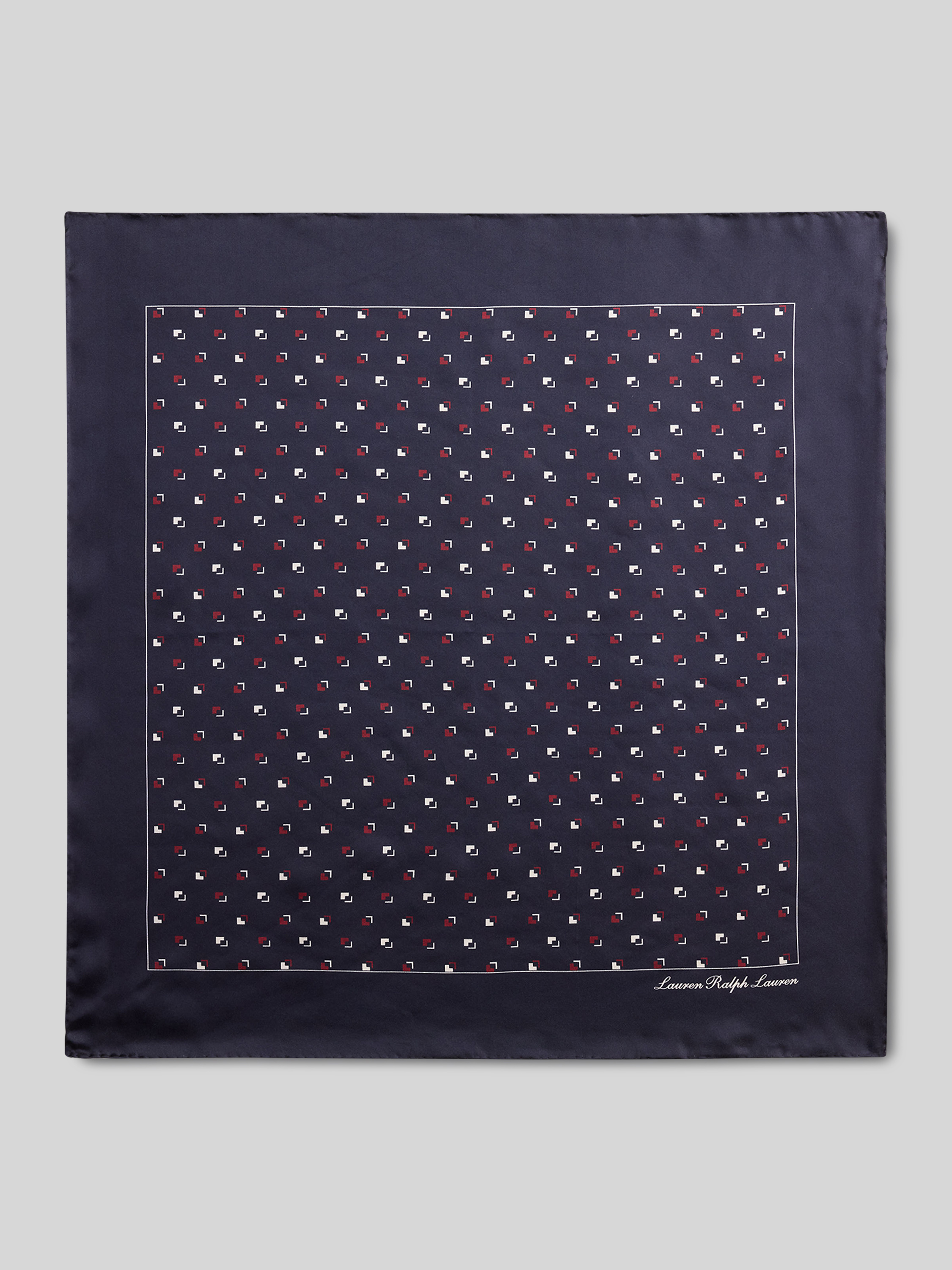 Kup online Lauren Ralph Lauren Chusta z czystego jedwabiu (ciemnoniebieski)