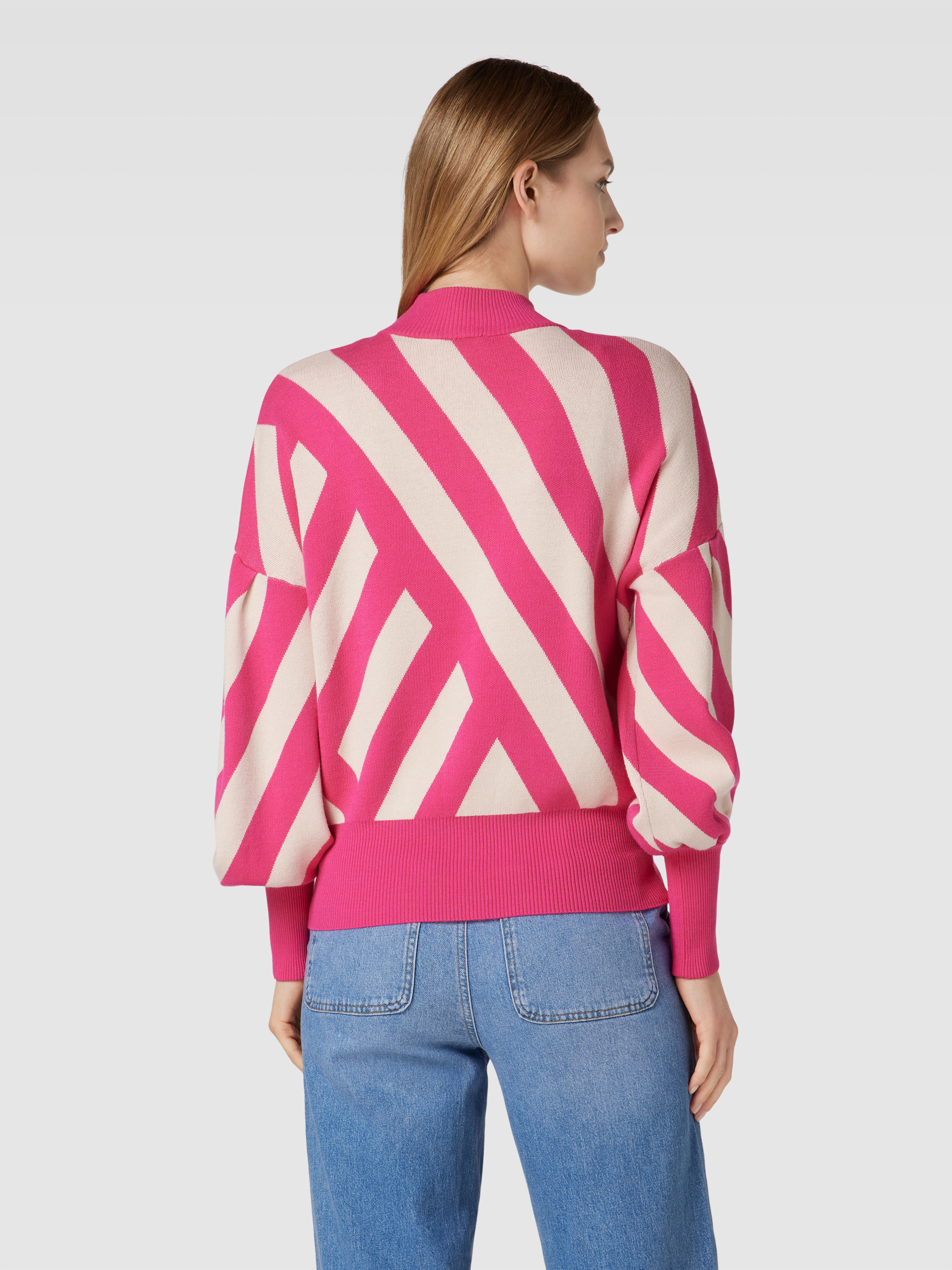 YAS Strickpullover mit Allover-Muster Modell 'FONNY' (pink) online kaufen