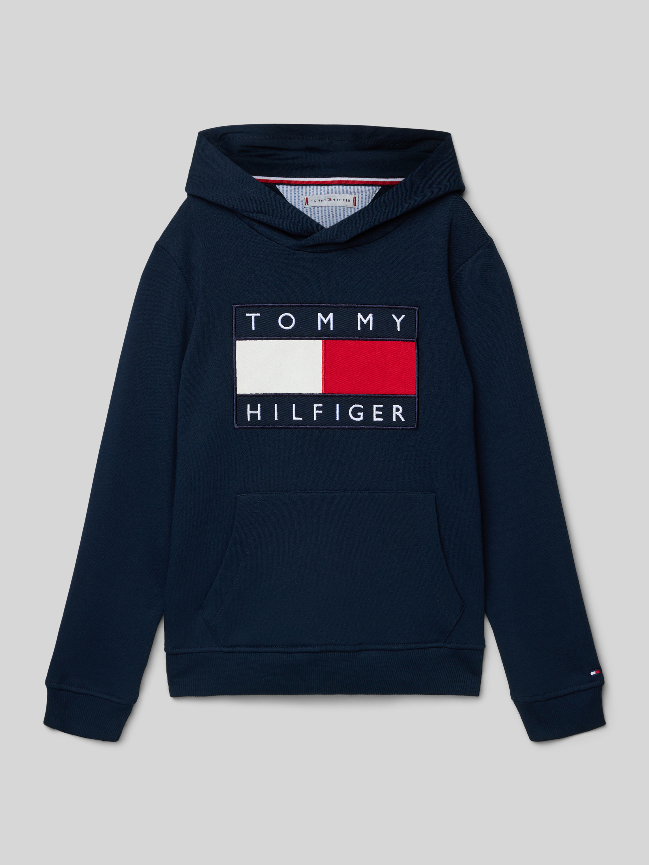 Tommy Hilfiger Teens Regular Fit Hoodie aus reiner Baumwolle (marine ...