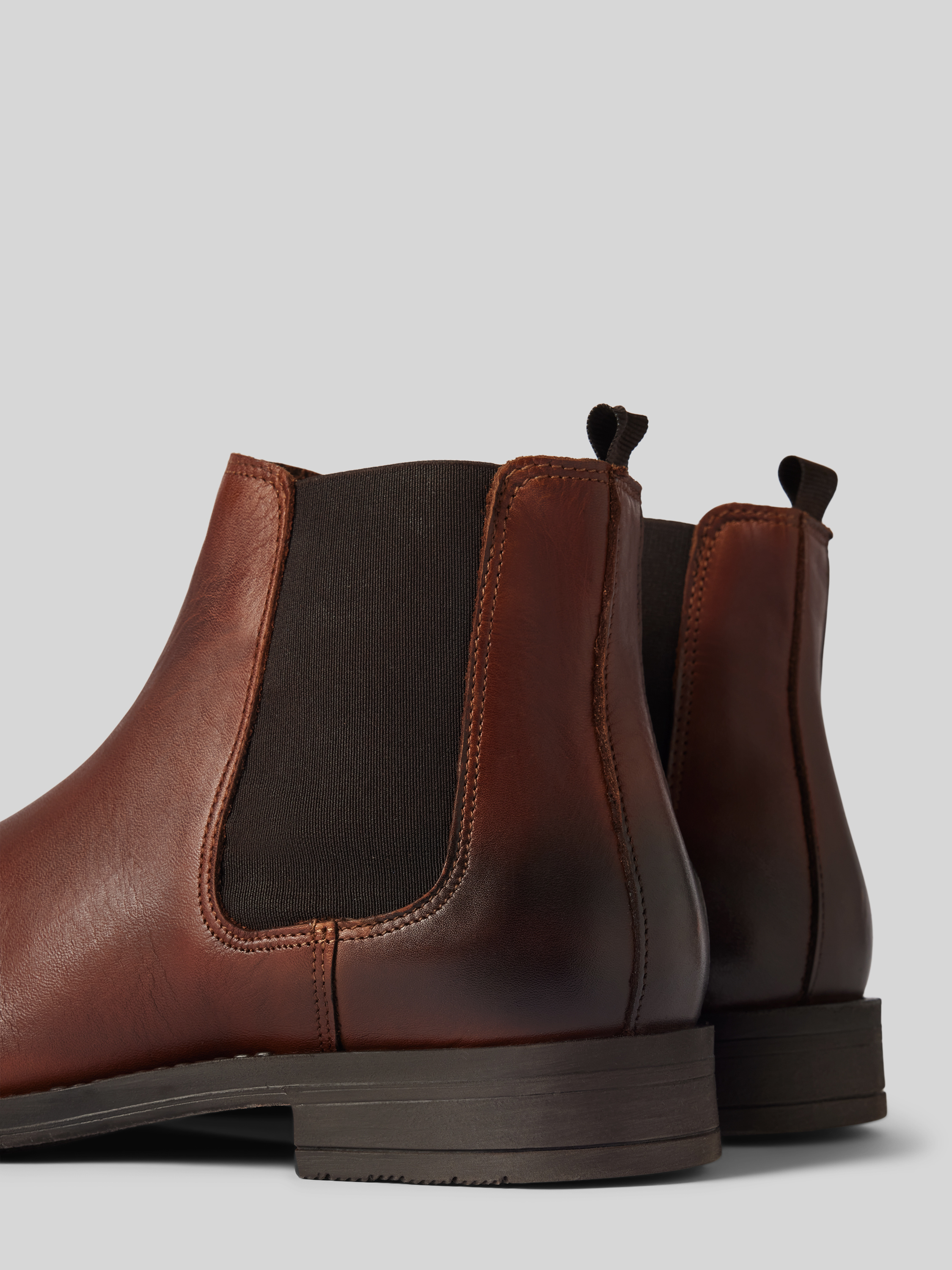 Jack & Jones Chelsea Boots aus Leder Modell 'WARGO' (cognac) online kaufen