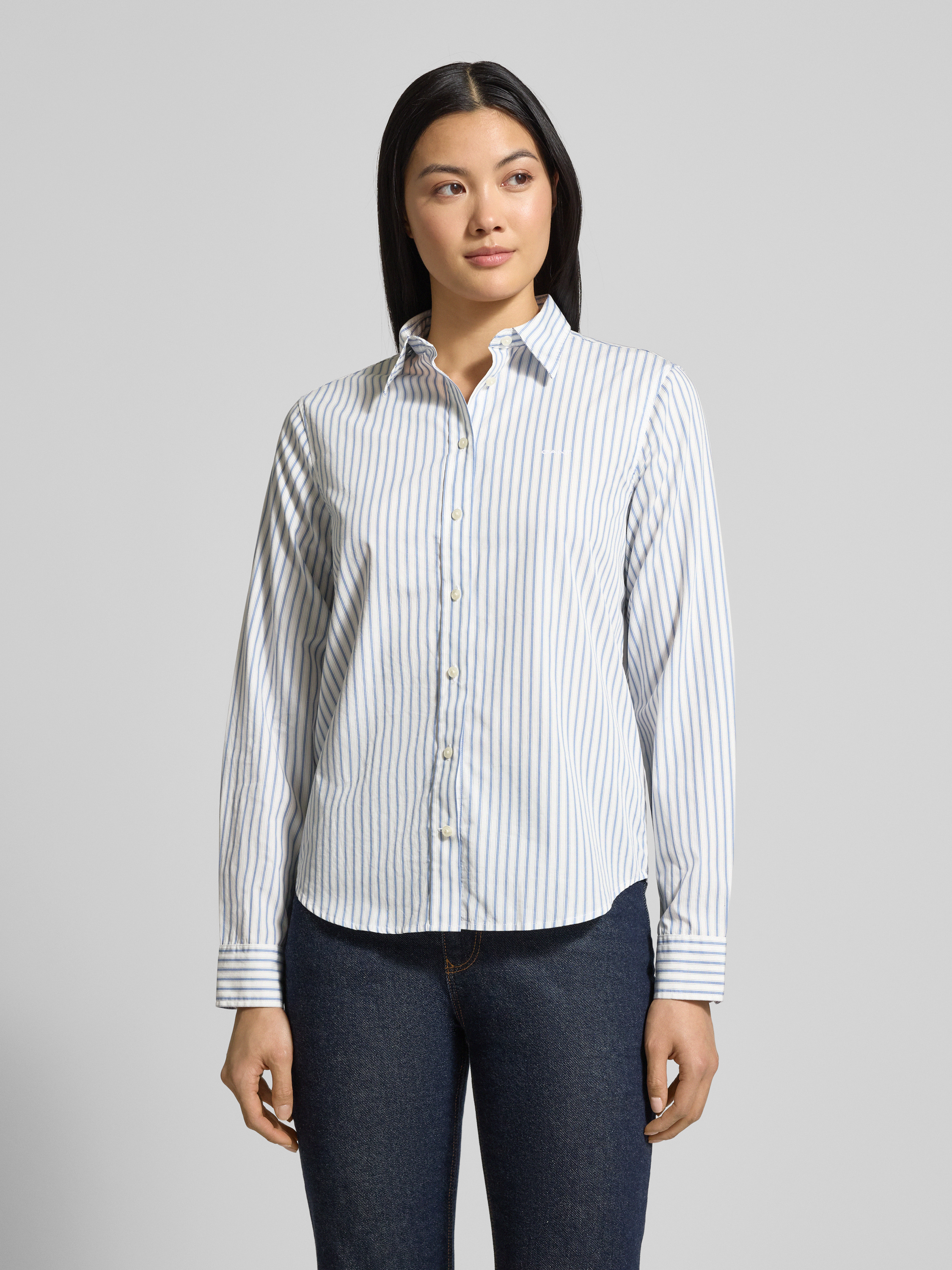 Gant Regular fit blouse met labelstitching in offwhite online kopen | P&C