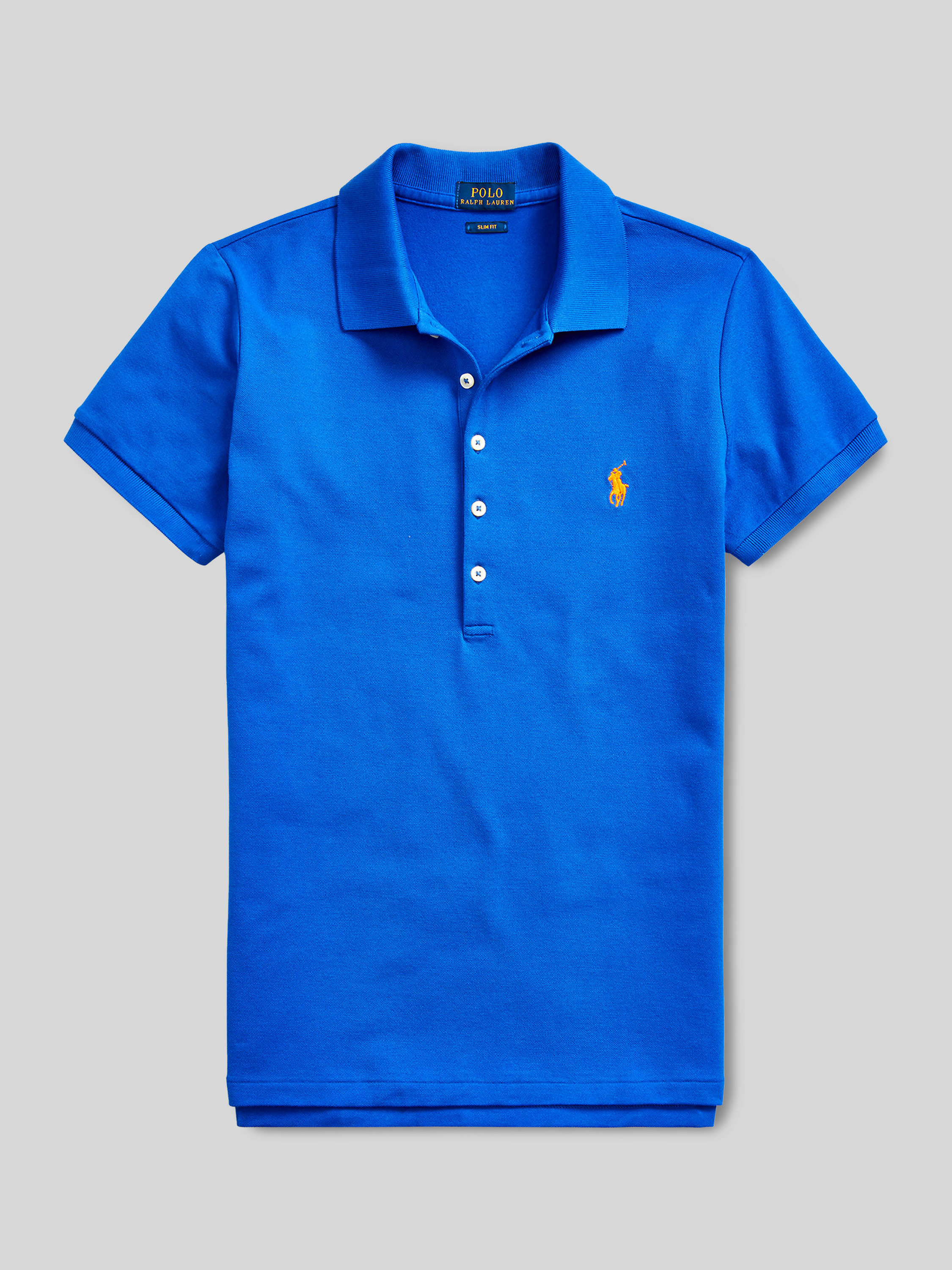 Polo Ralph Lauren Slim Fit Poloshirt aus Baumwoll-Mix (blau) online kaufen