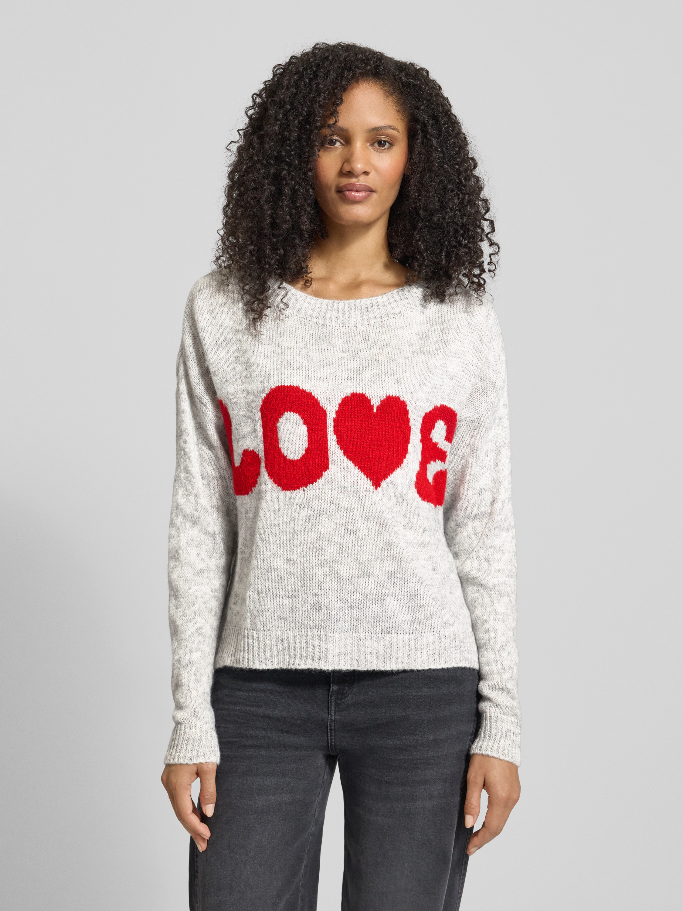 ZABAIONE Loose Fit Strickpullover mit Woll-Anteil (mittelgrau) online kaufen