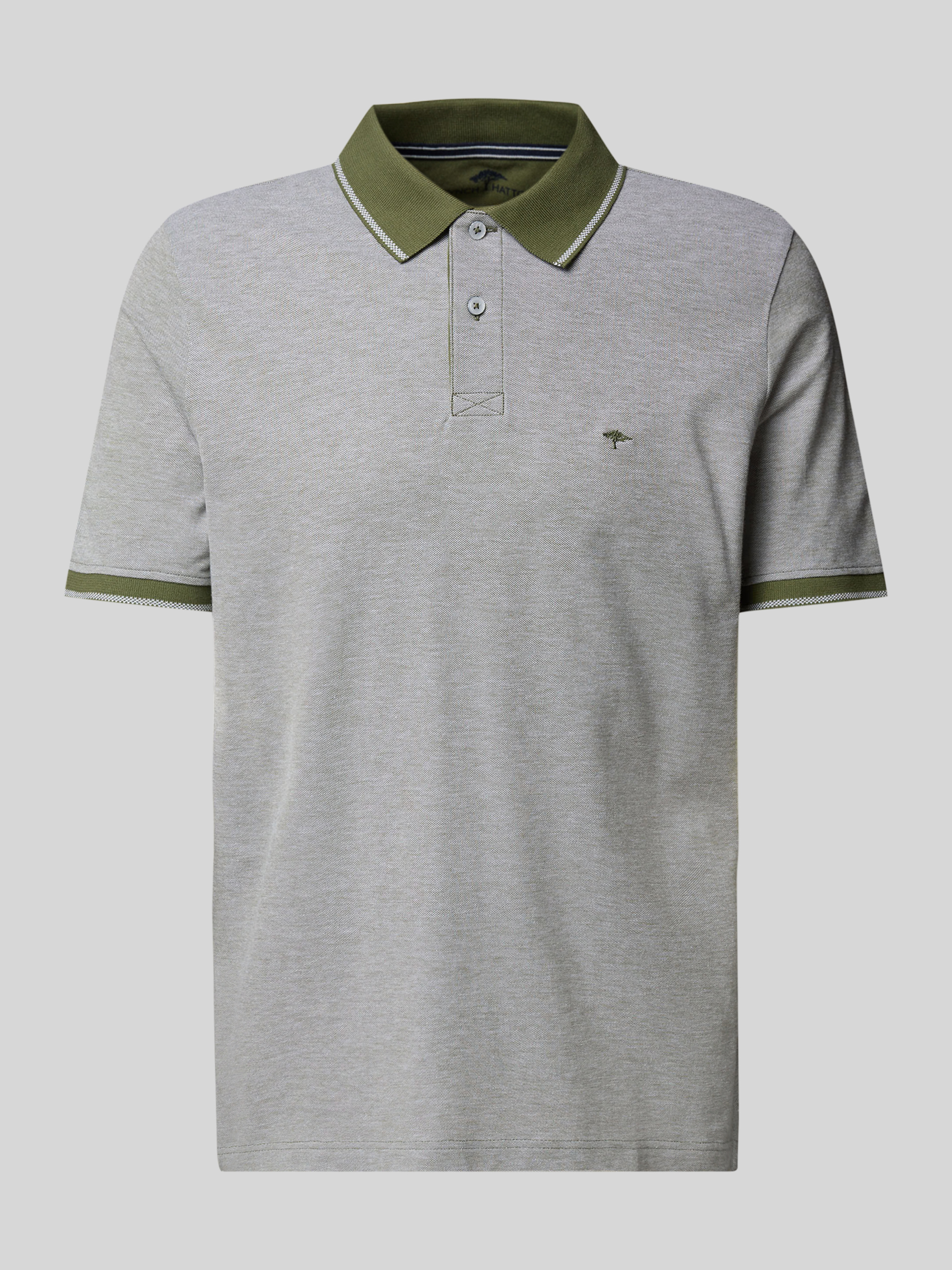 Fynch-Hatton Poloshirt mit Label-Stitching (oliv) online kaufen