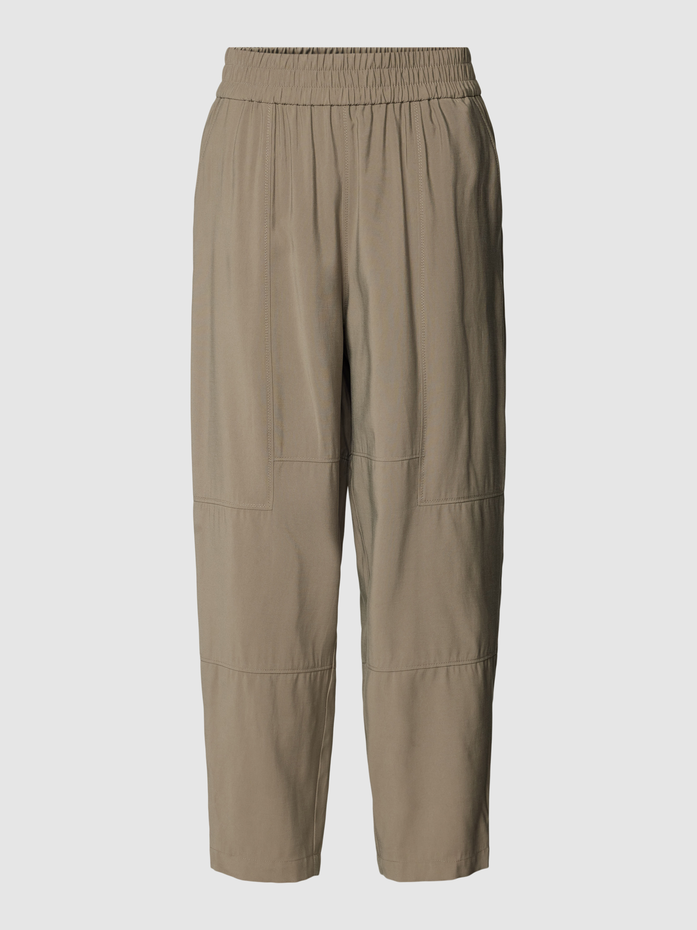 BOSS Orange Stoffen broek met siernaden, model 'Taiya' in taupe online ...