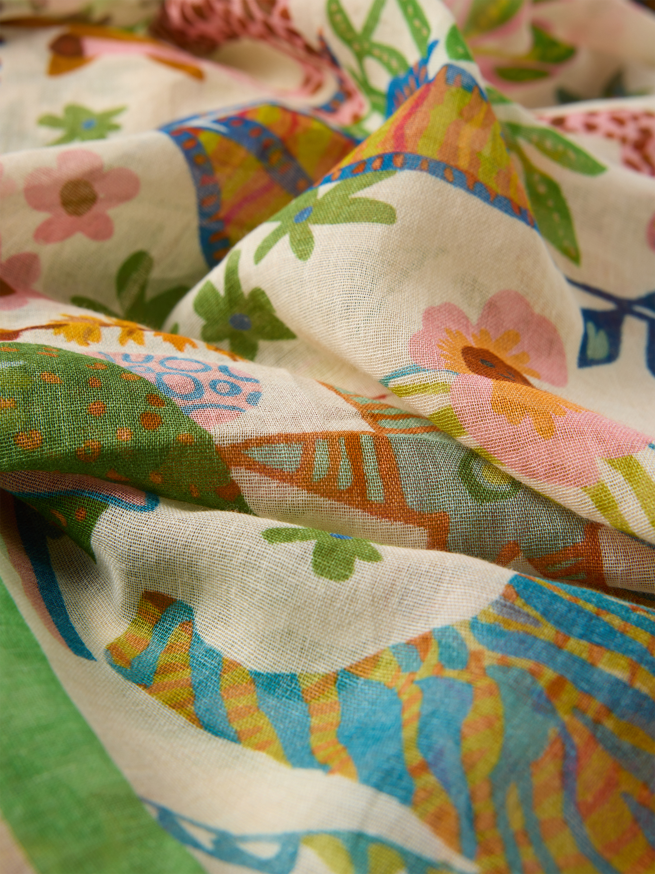 Codello Sjaal met all-over bloemenprint in groen online kopen | P&C