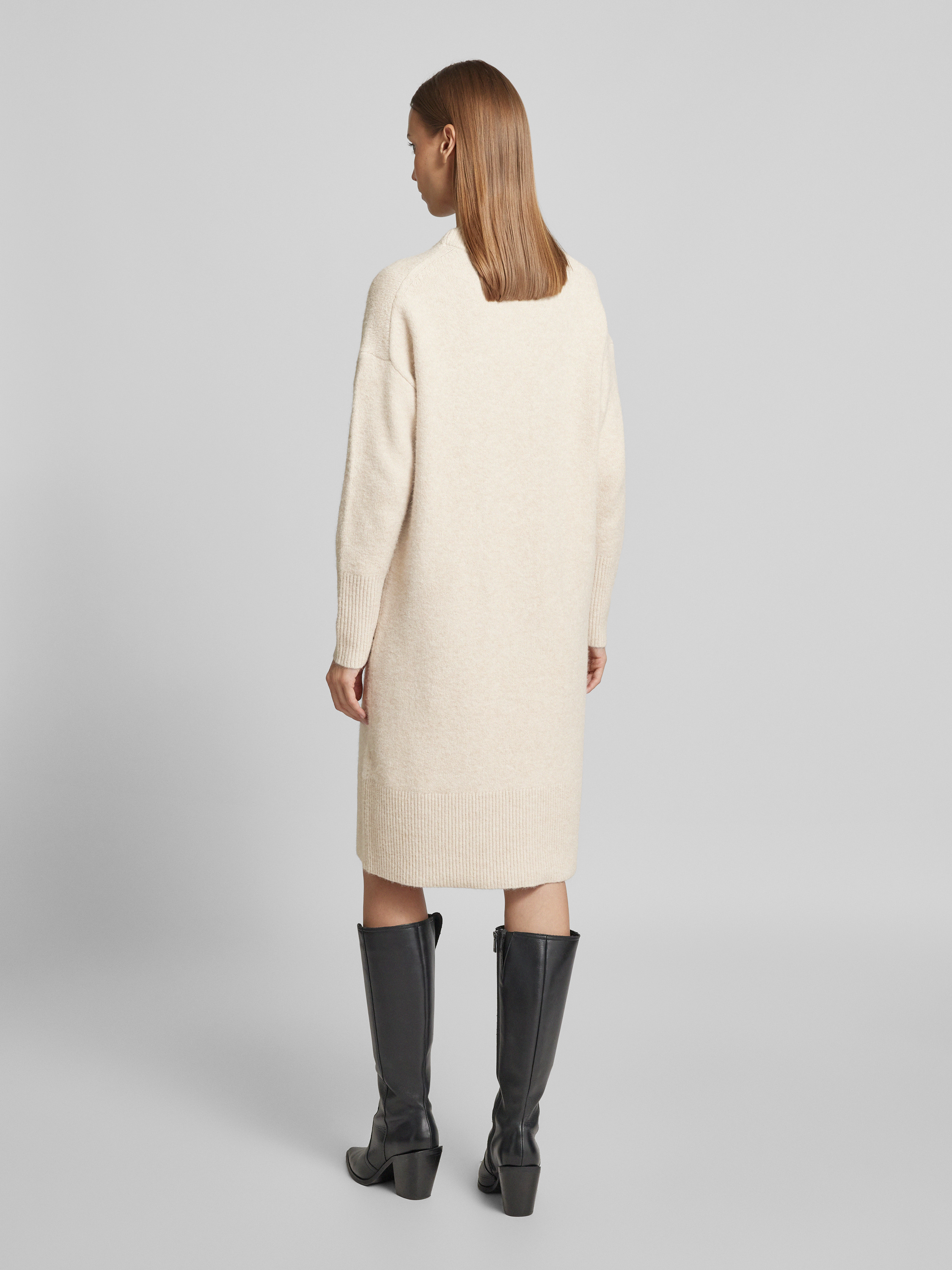 Someday Knielanges Strickkleid mi gerippten Abschlüssen Modell 'Qiola ...
