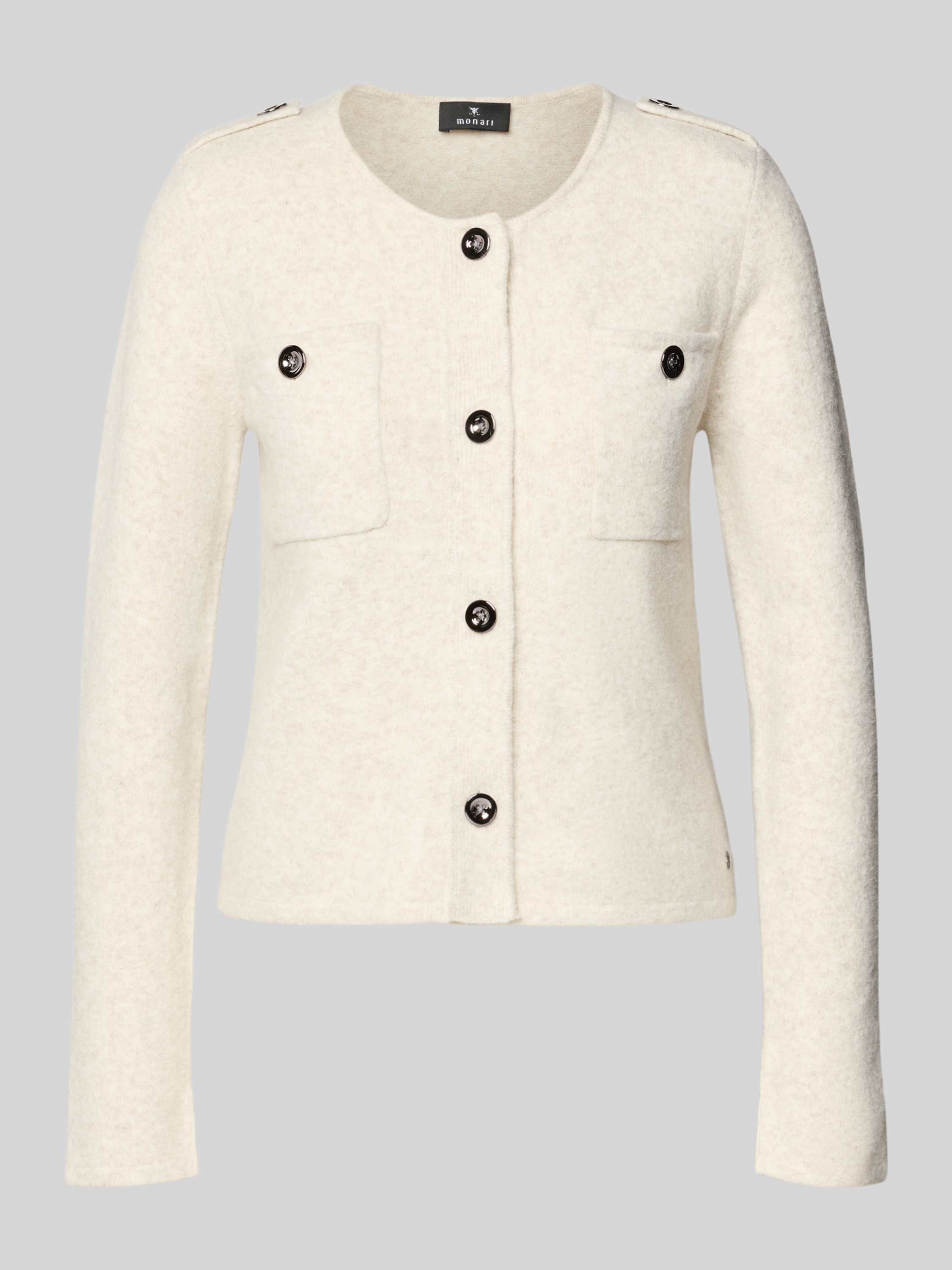 monari Strickjacke mit Brusttaschen (stein melange) online kaufen