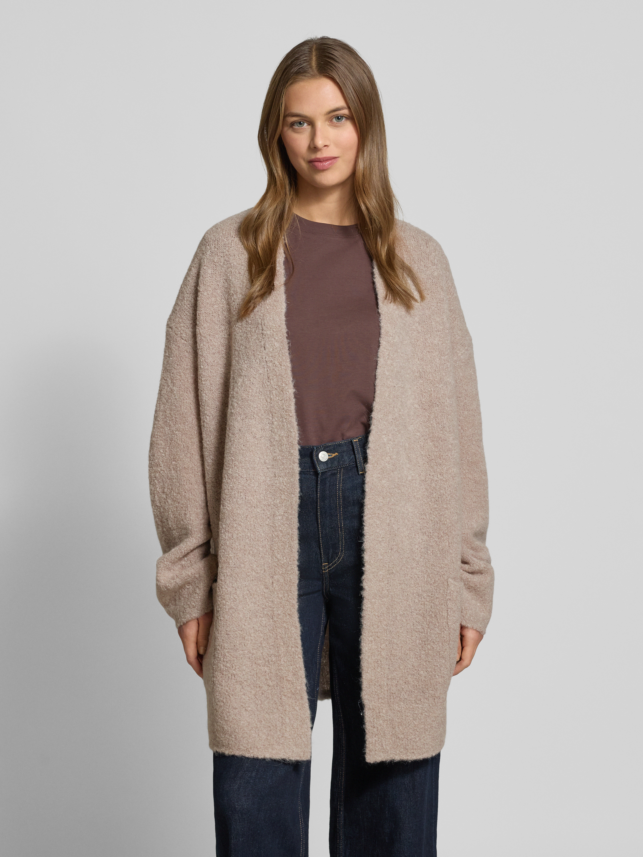 Marc O'Polo Regular Fit Cardigan aus Schurwoll-Mix (stein) online kaufen