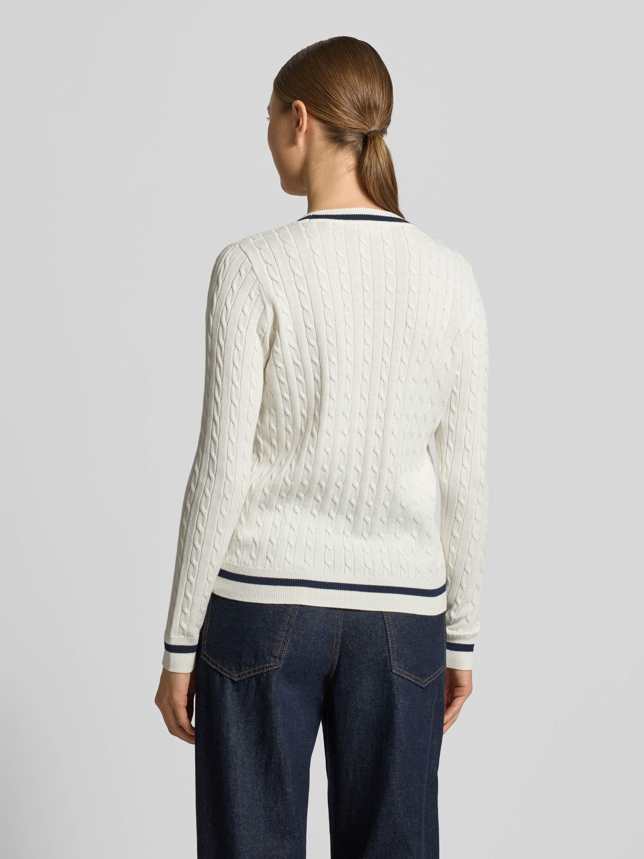 Christian Berg Woman Strickpullover mit gerippten Abschlüssen (offwhite ...