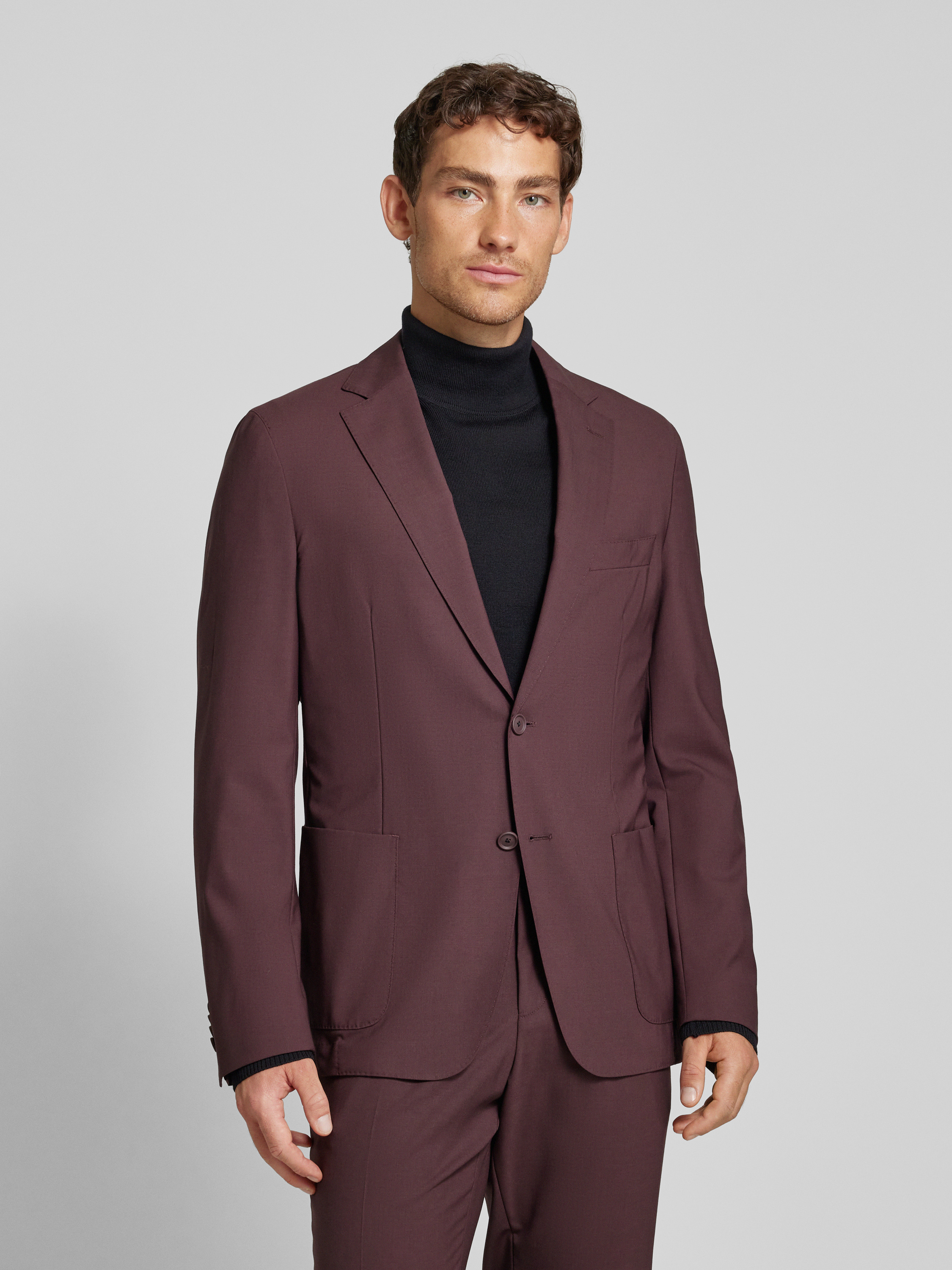 BOSS 2-Knopf-Sakko mit Reverskragen Modell 'Hanry' (bordeaux) online kaufen