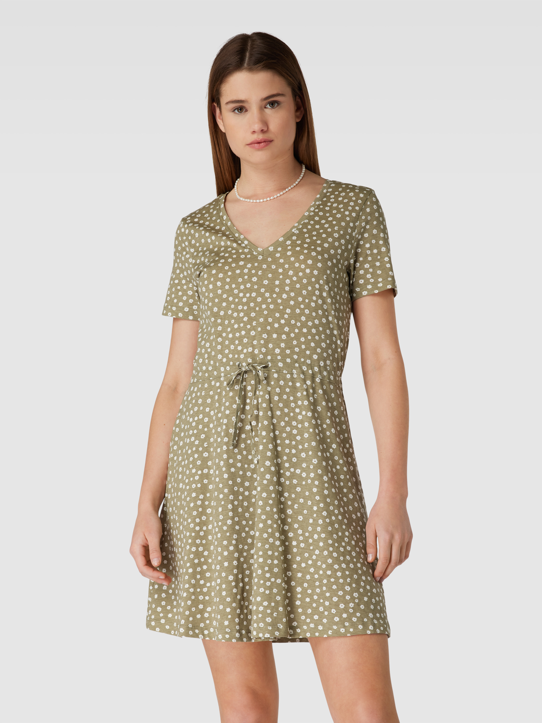 Only Mini-jurk met streepmotief, model 'MAY' in rietgroen online kopen ...