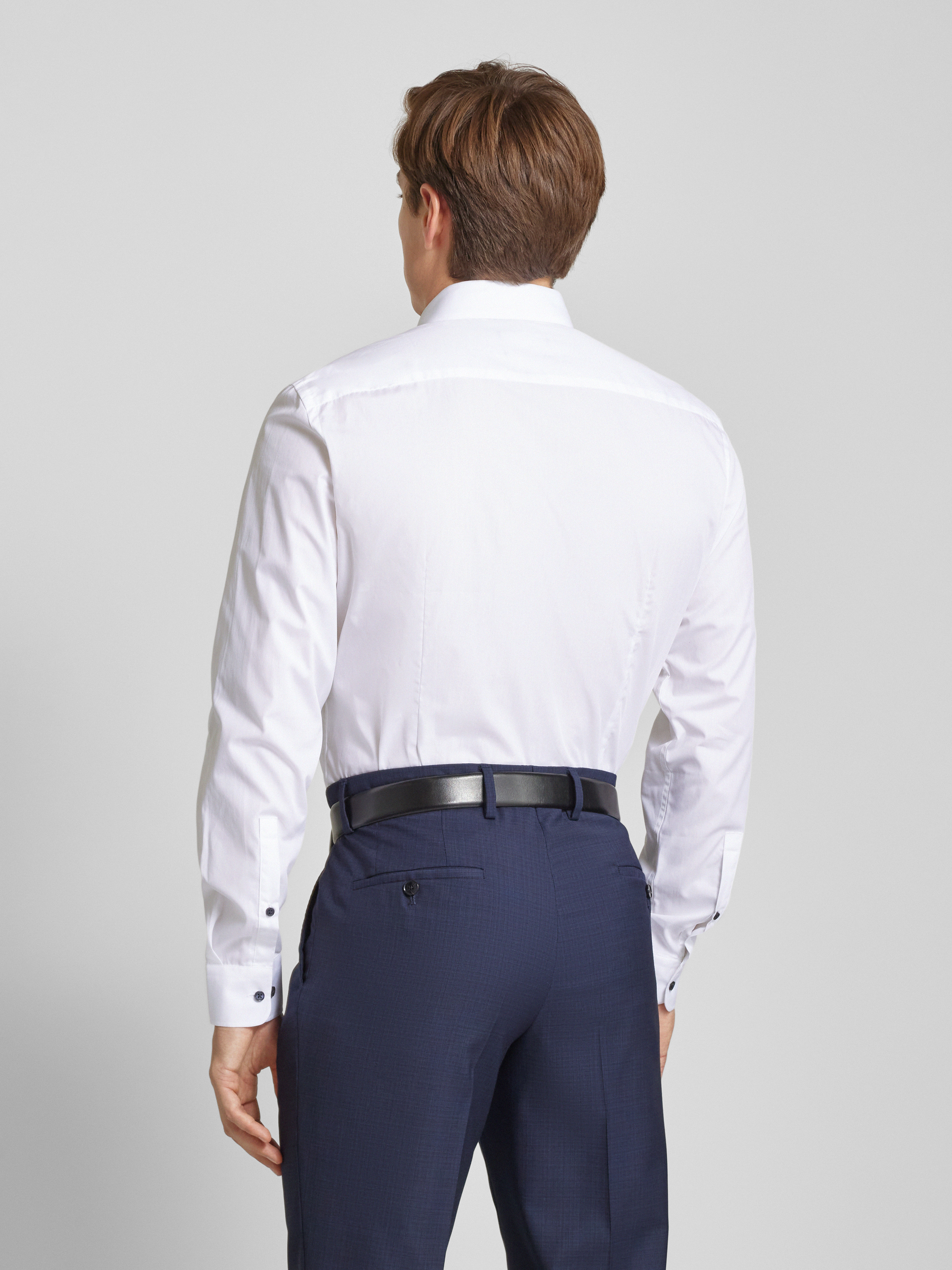 Jake*s Slim Fit Business-Hemd mit Knopfleiste (weiss) online kaufen