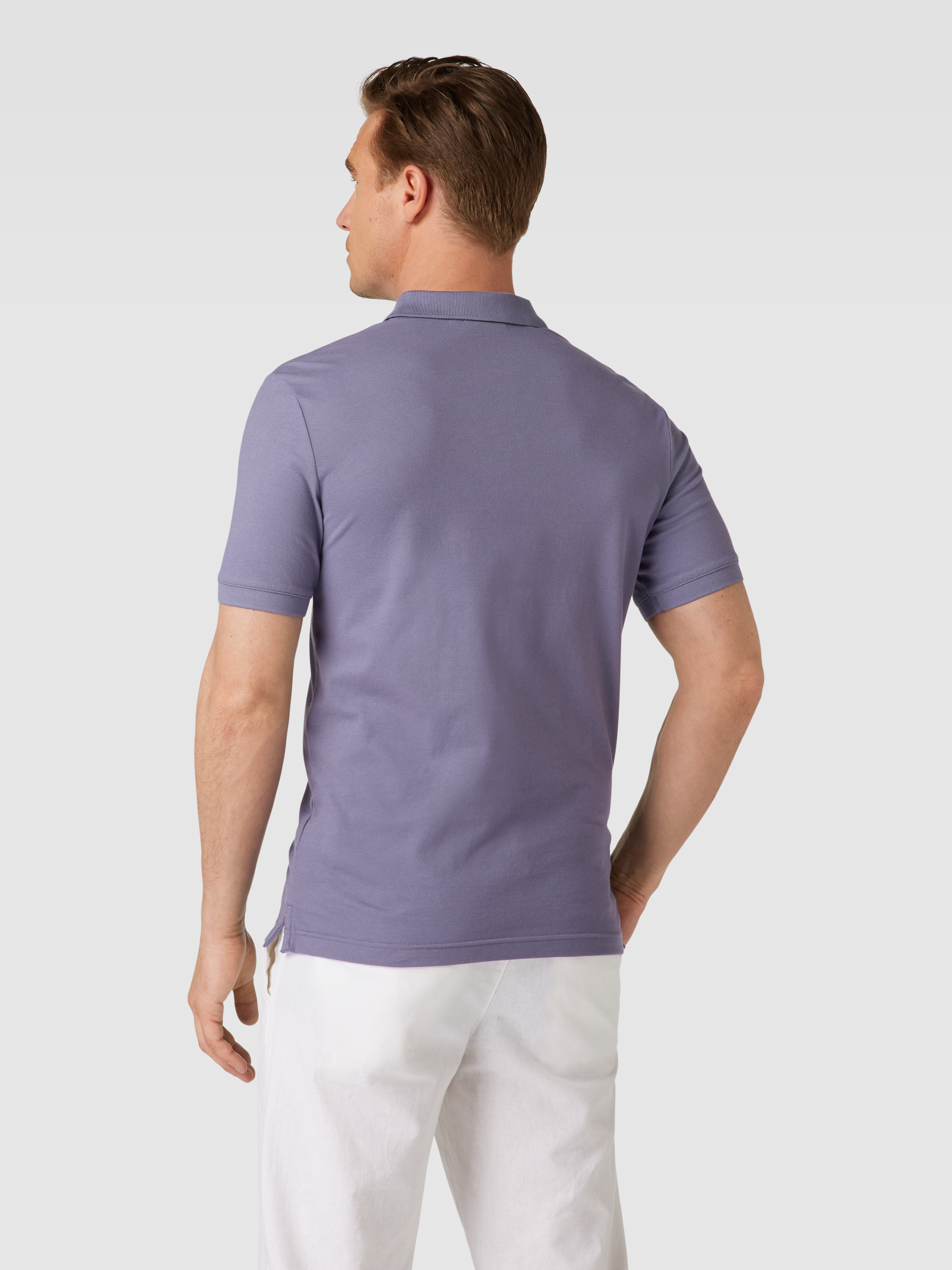 CK Calvin Klein Poloshirt mit Label-Patch (flieder) online kaufen