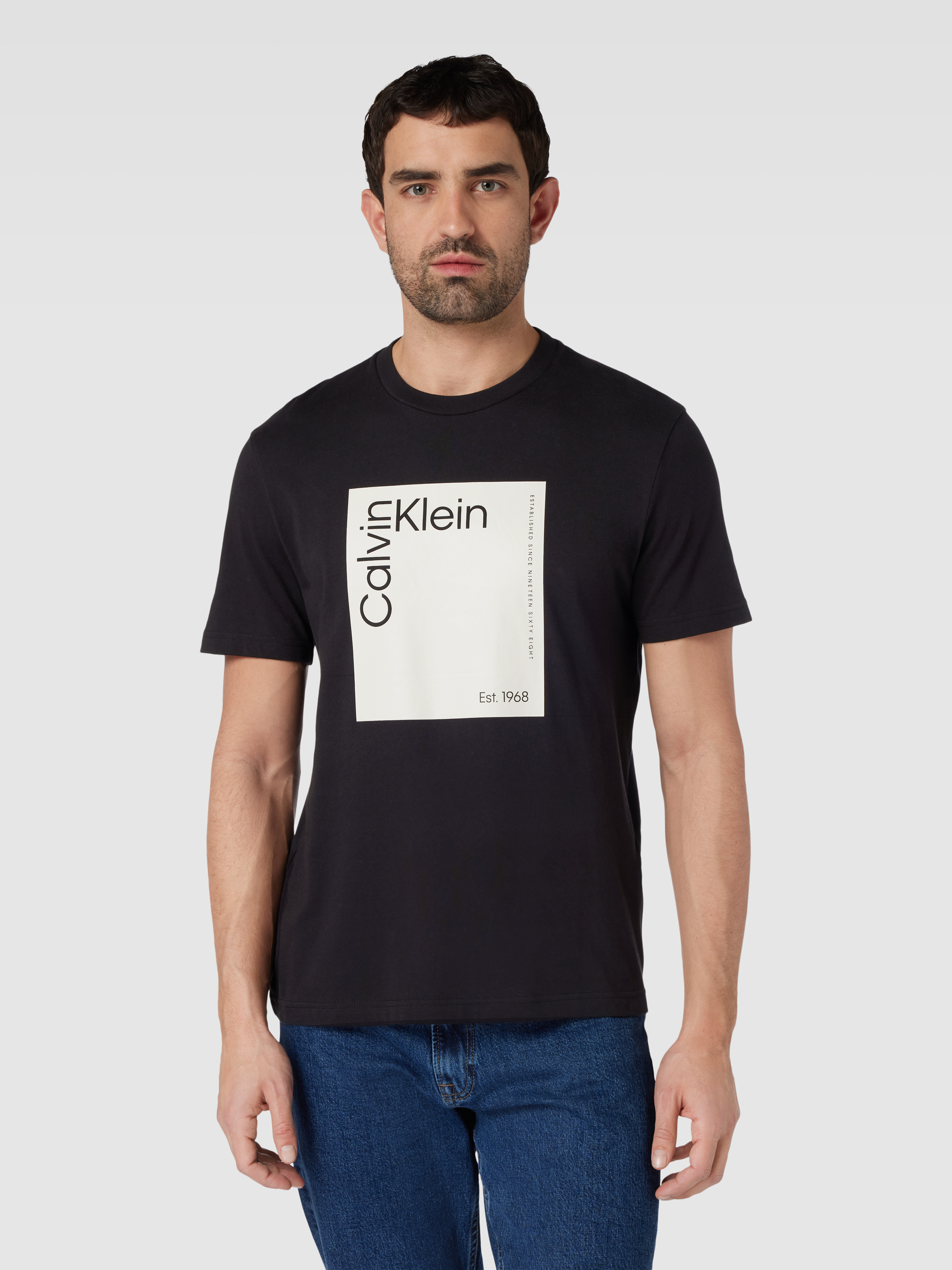 CK Calvin Klein T-Shirt mit Label-Print (black) online kaufen