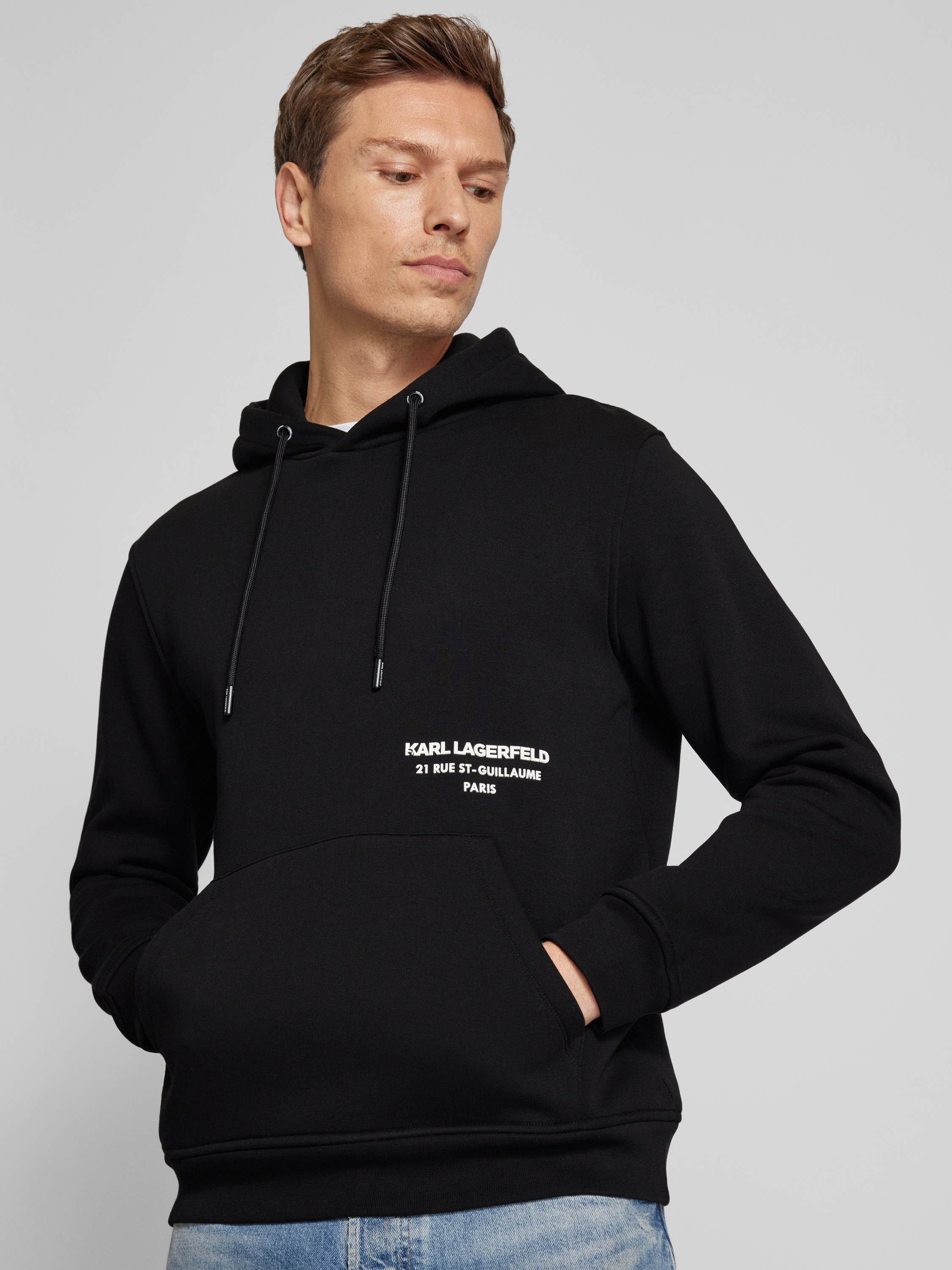 Karl Lagerfeld Hoodie mit Label-Print (black) online kaufen