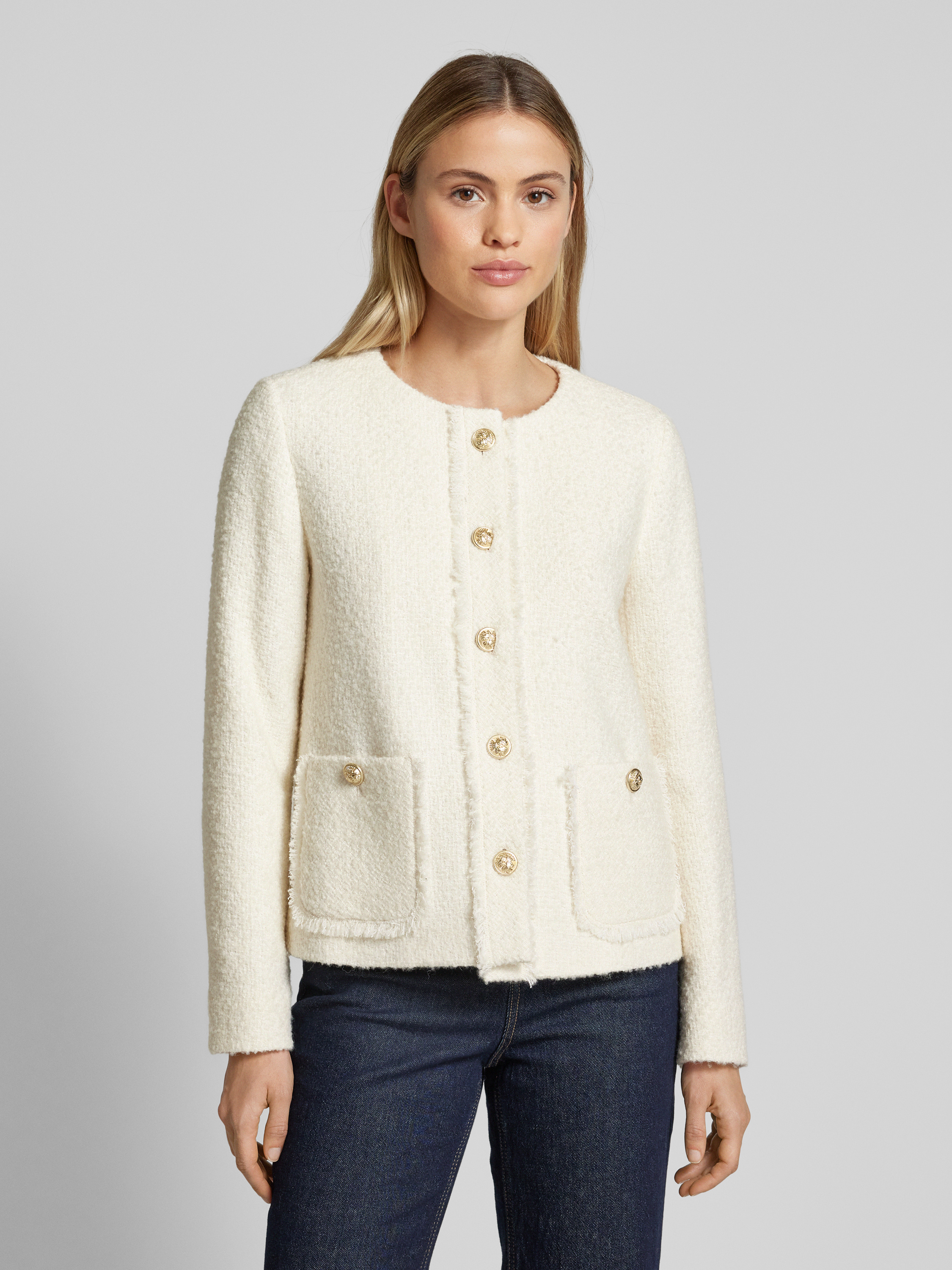 White Label Blazer mit Rundhalsausschnitt (ecru) online kaufen