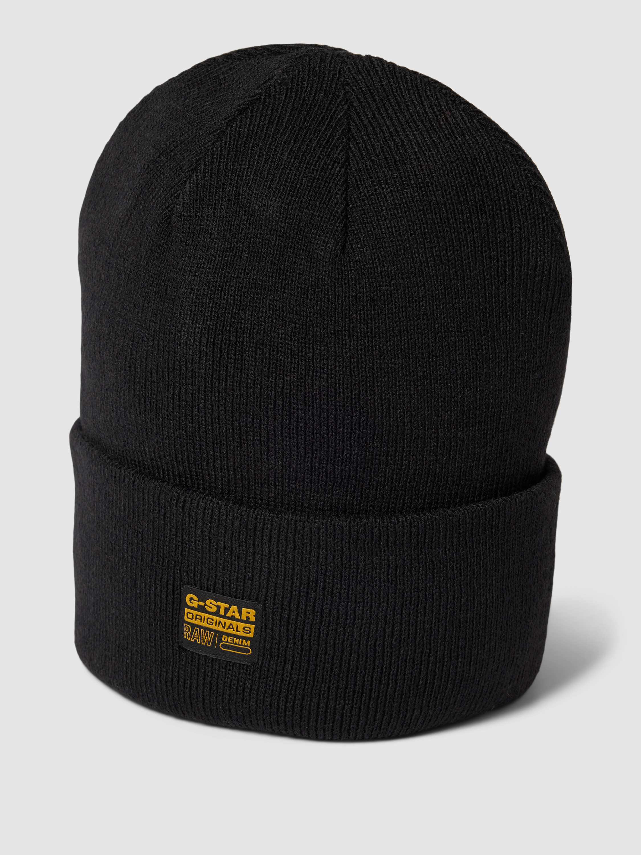 G-Star Raw Beanie met labelpatch, model 'Effo' in zwart online kopen | P&C