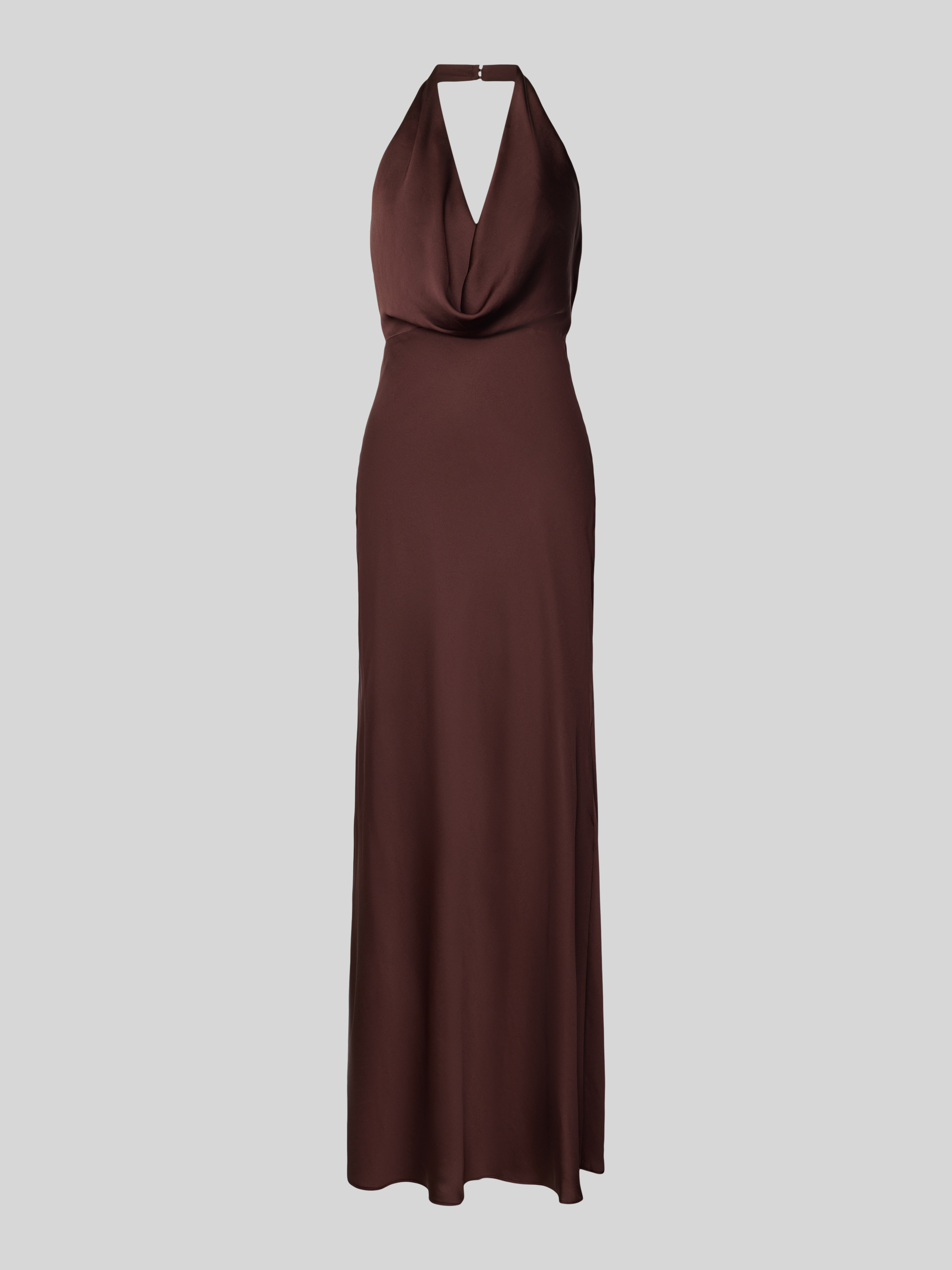 Forever New Neckholder-Abendkleid aus Satin Modell 'Becca' (schoko ...