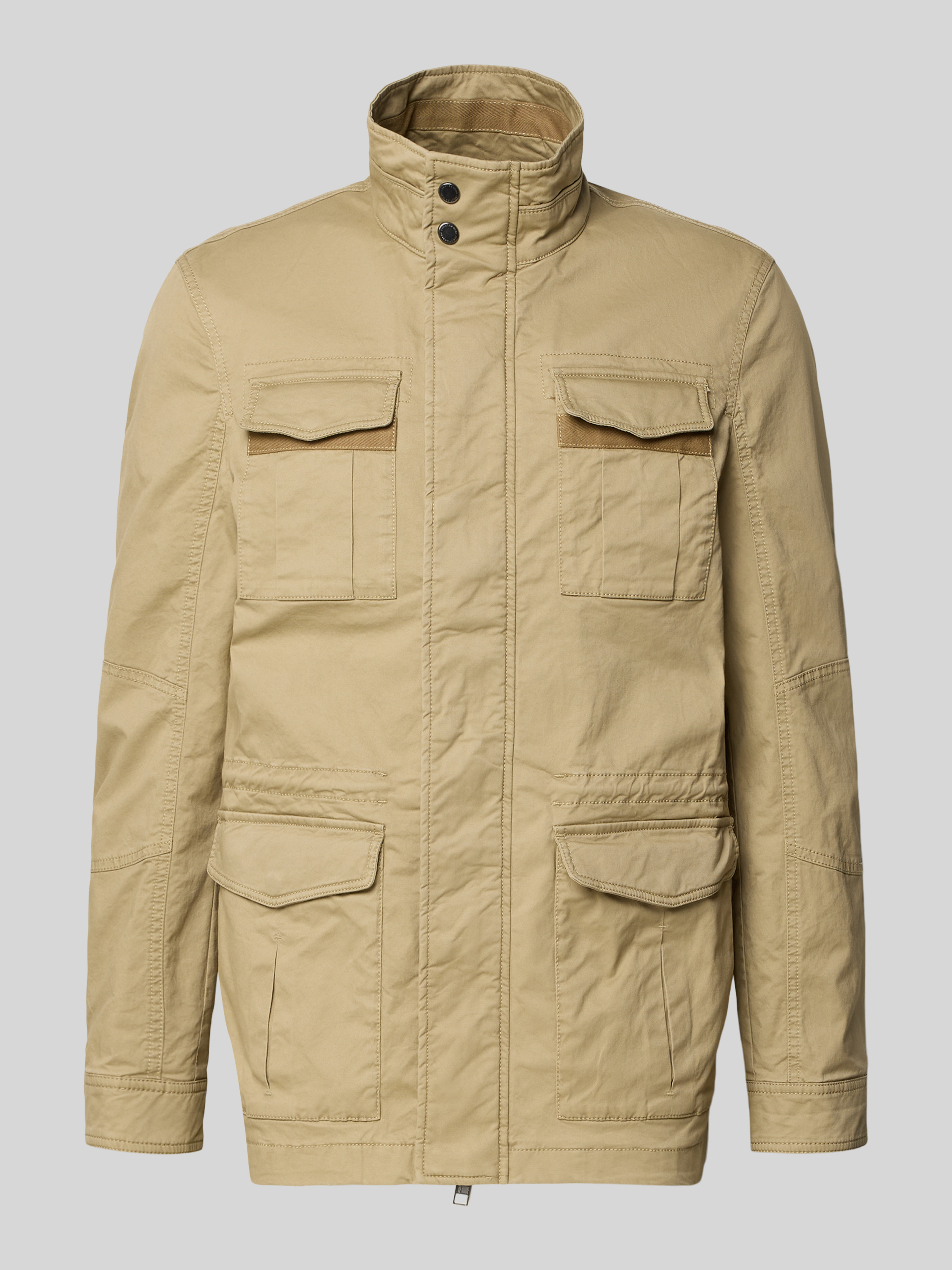 Christian Berg Men Jacke mit Stehkragen und Pattentaschen (beige ...