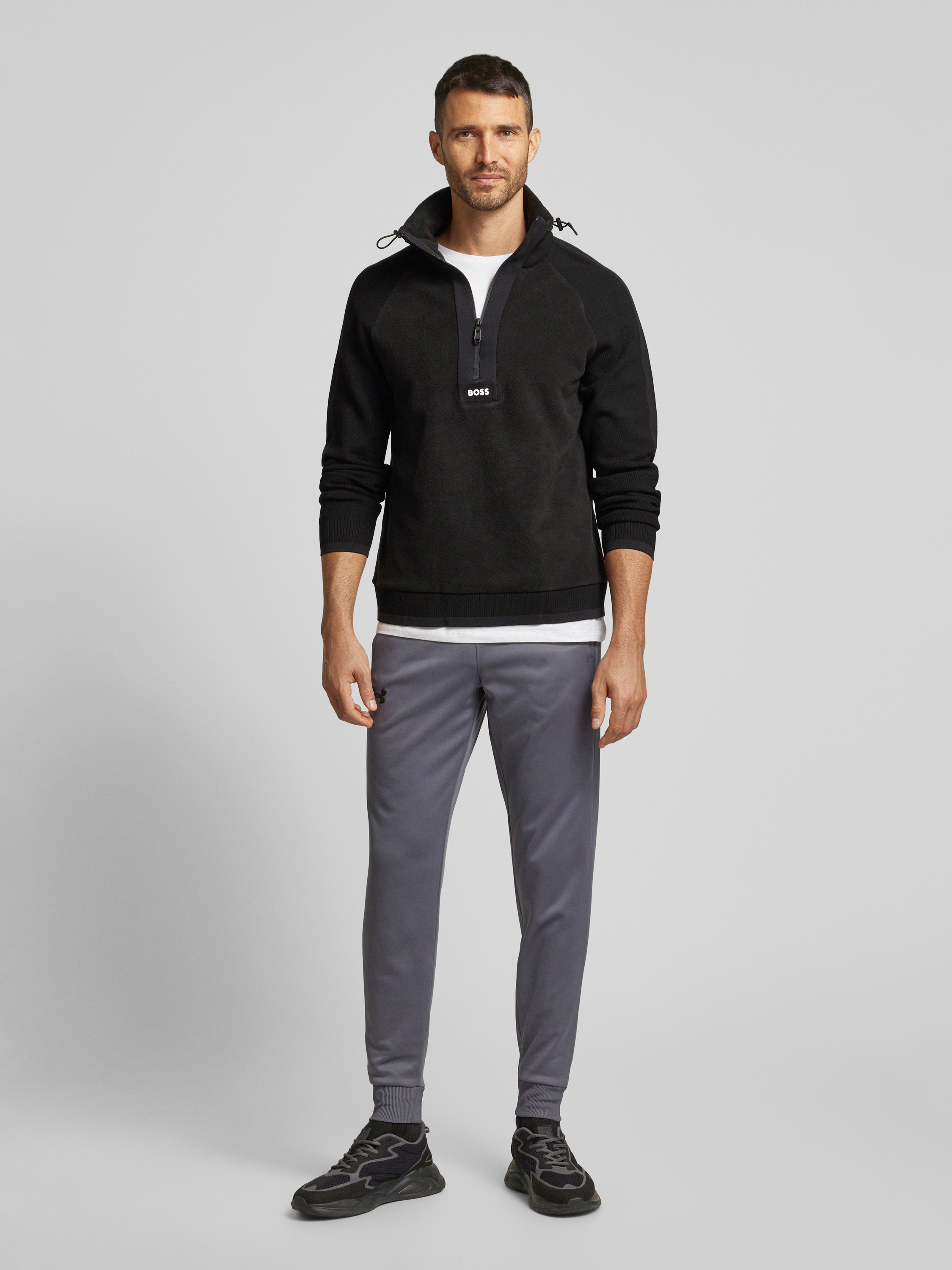 BOSS Green Sweatshirt mit Stehkragen Modell 'Zartic' (black) online kaufen